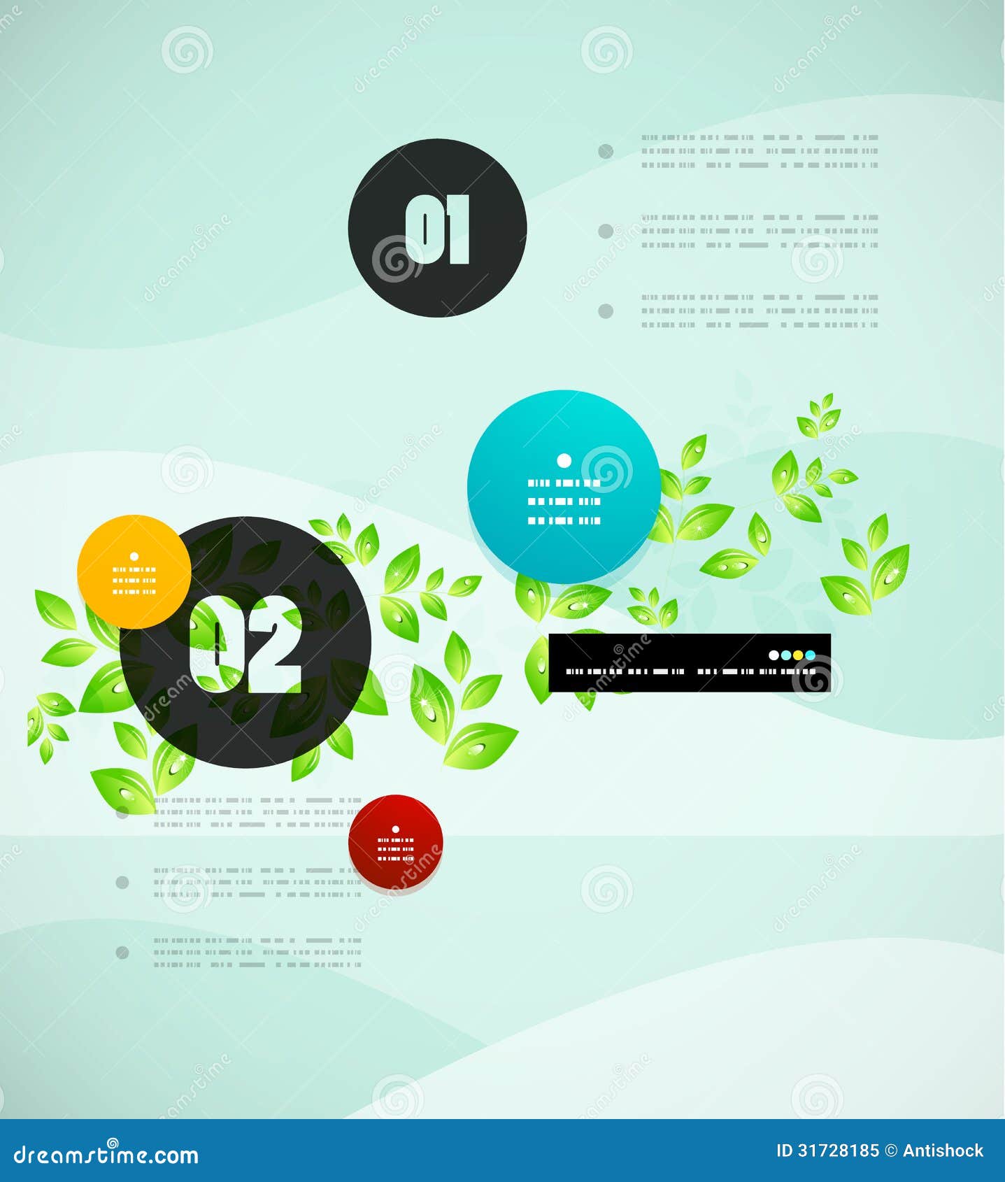 Leaf Nature Infographics Modern Template Stock Vector - Illustration of ...