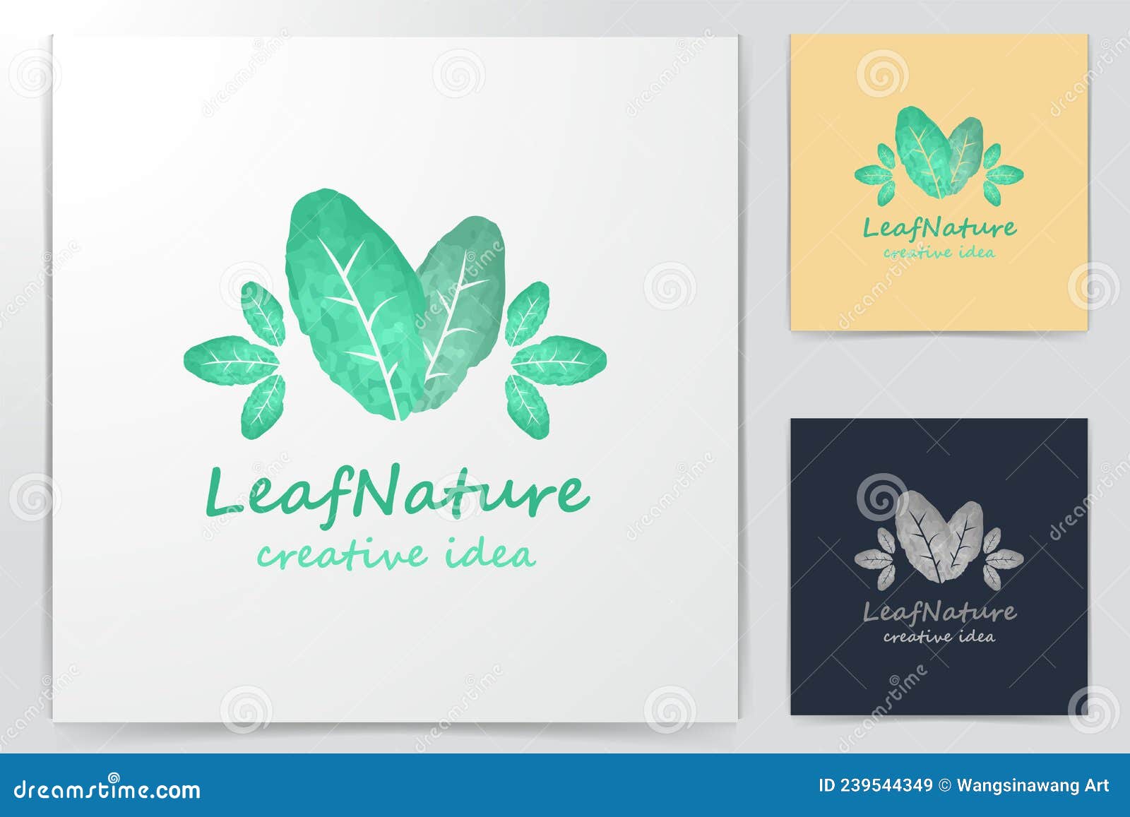 Leaf Nature Logo Ideas. Inspiration Logo Design. Template Vector ...