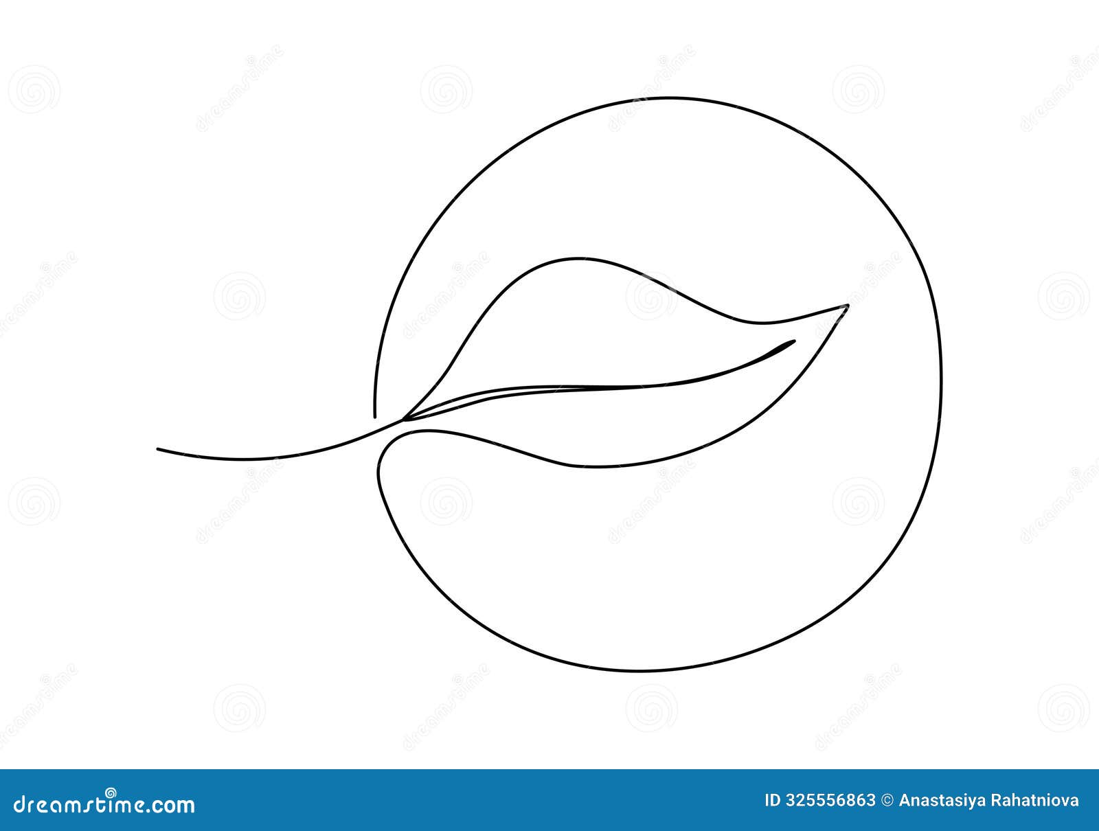 Leaf. One Line Drawing Vector Illustration Stock Vector - Illustration ...