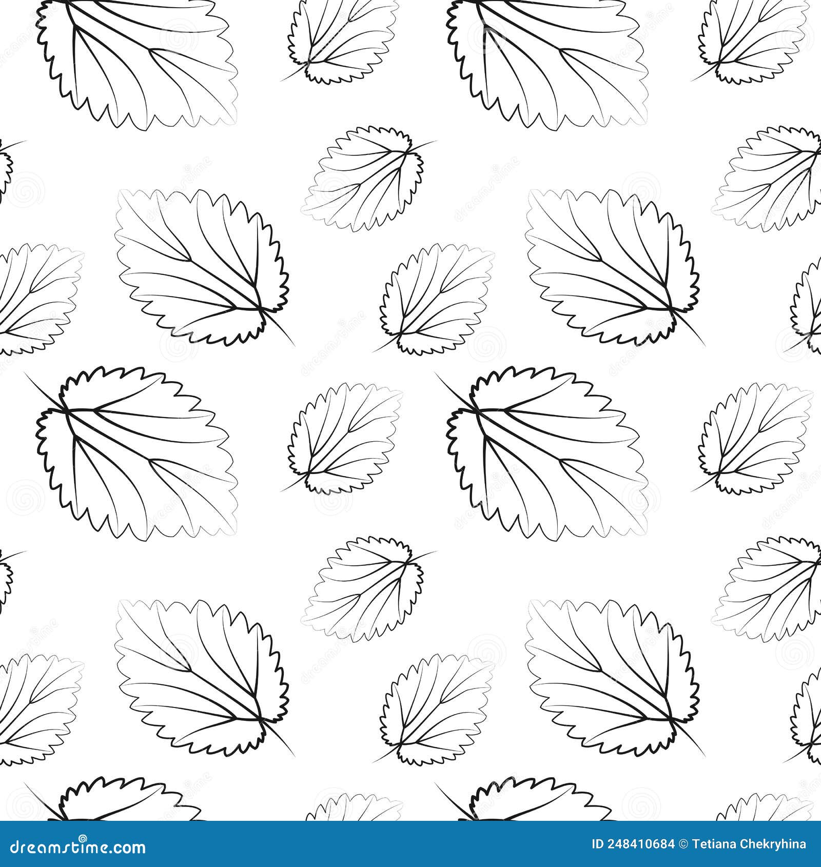 Leaf Organic Botanic Flora Vector Seamless Pattern Stock Vector ...