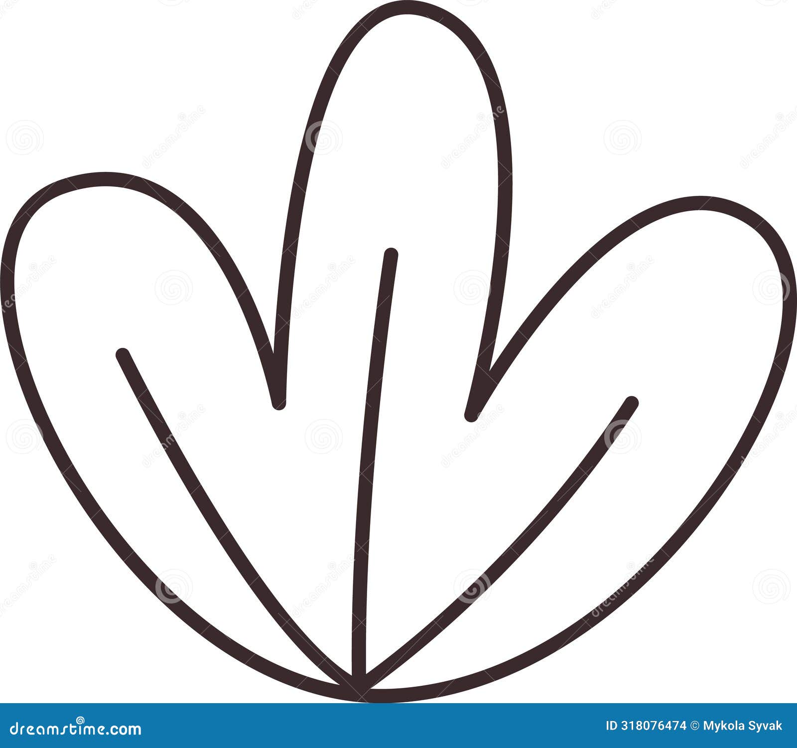 Leaf Outline Icon stock vector. Illustration of sign - 318076474