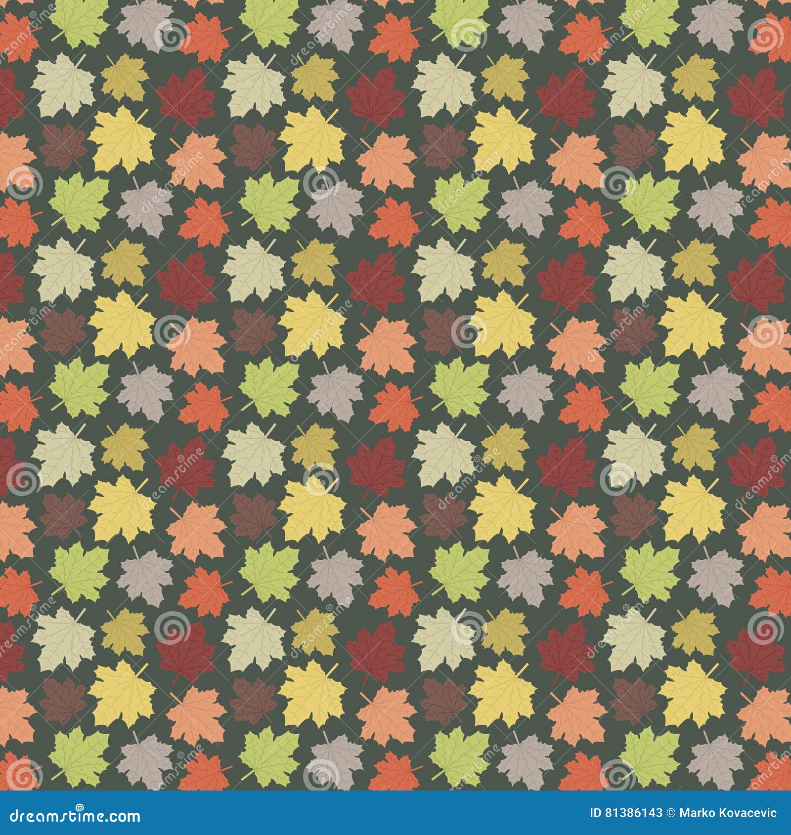 Leaf Pattern stock vector. Illustration of fall, decorative - 81386143