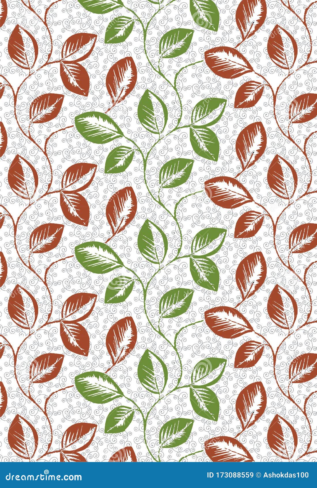 LEAF PATTERN DESIGN BACKGROUND ART for FABRIC Stock Illustration ...