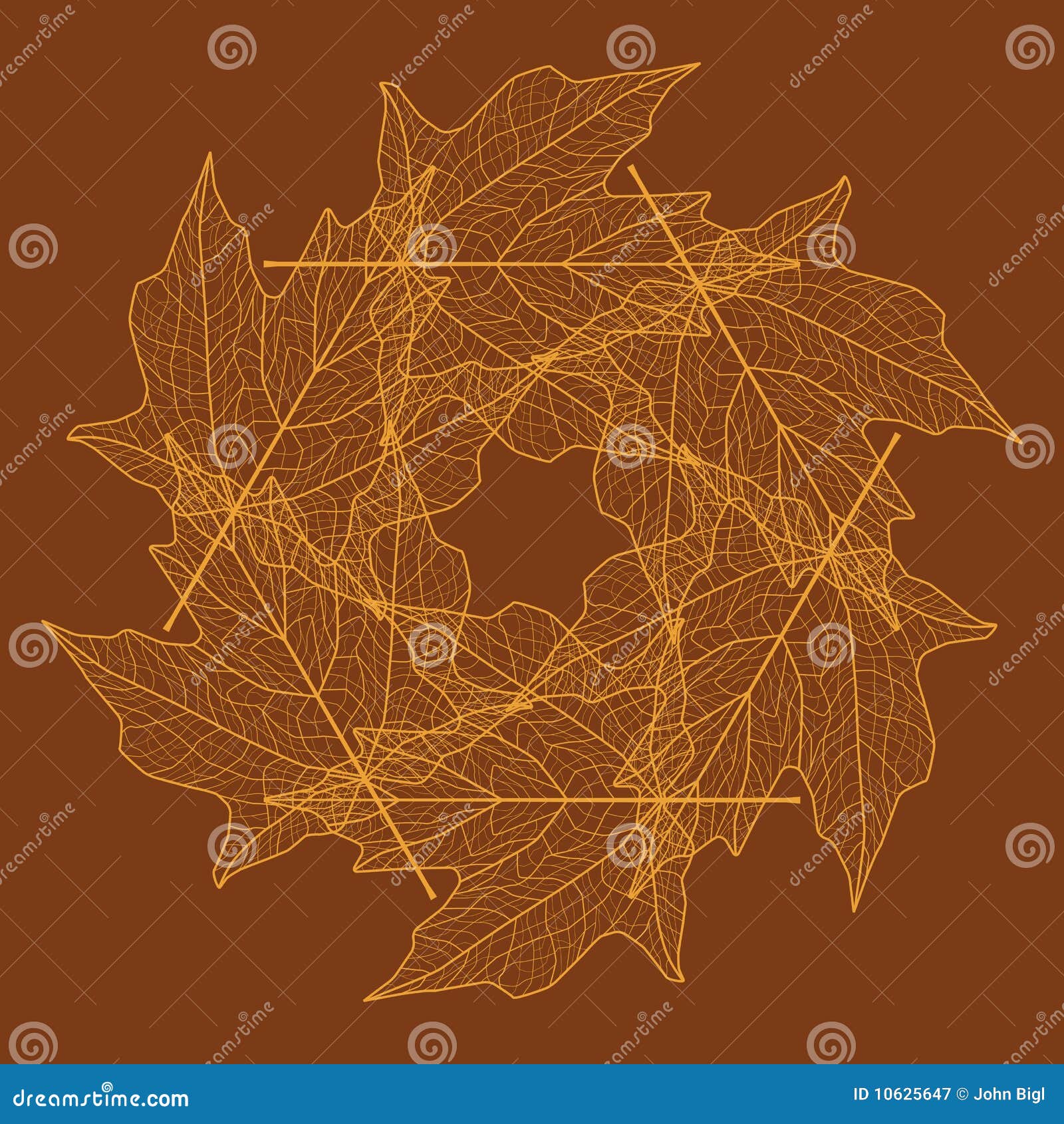 Leaf Pattern Illustration - Copper Stock Vector - Illustration of ...