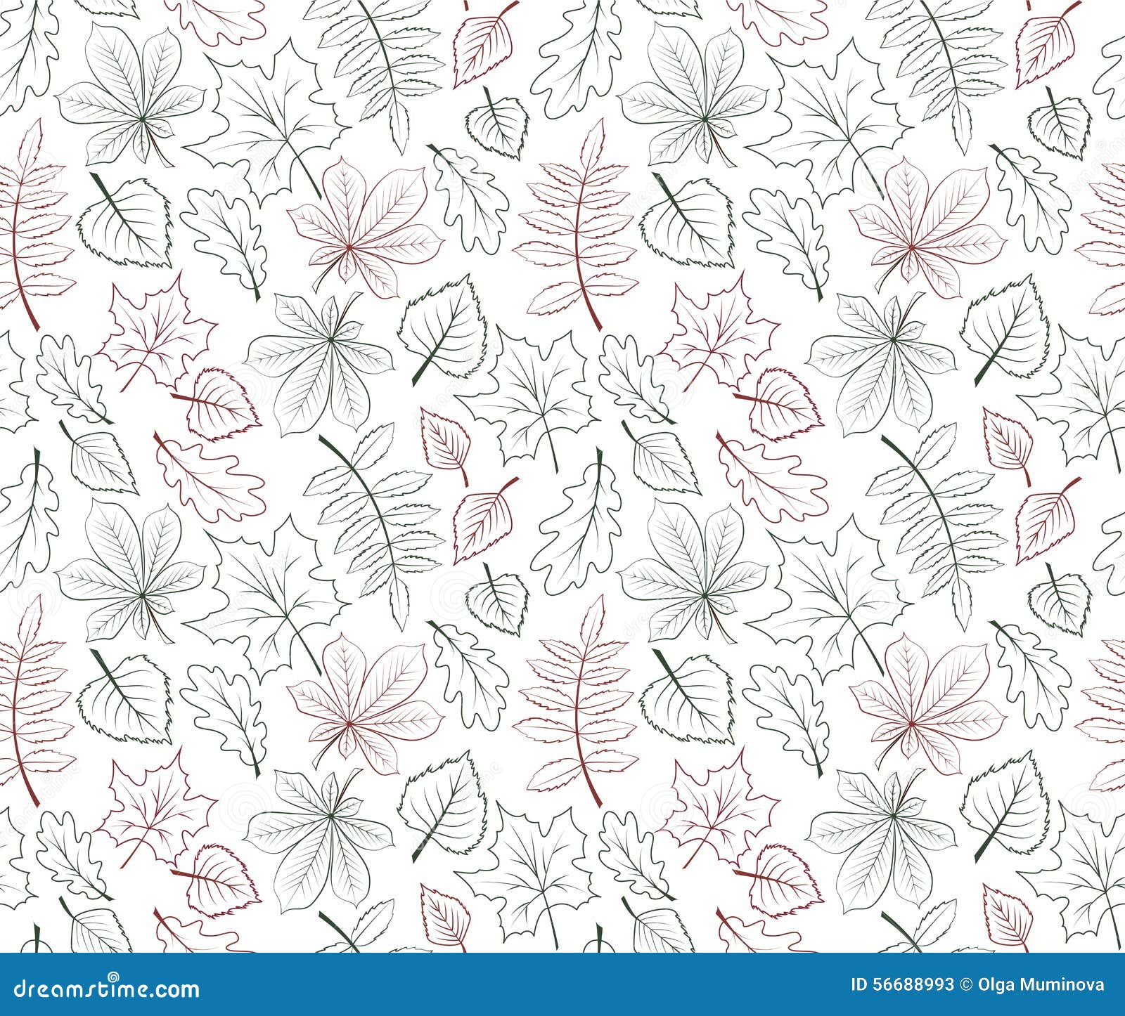 Leaf pattern outline stock vector. Illustration of wallpaper - 56688993