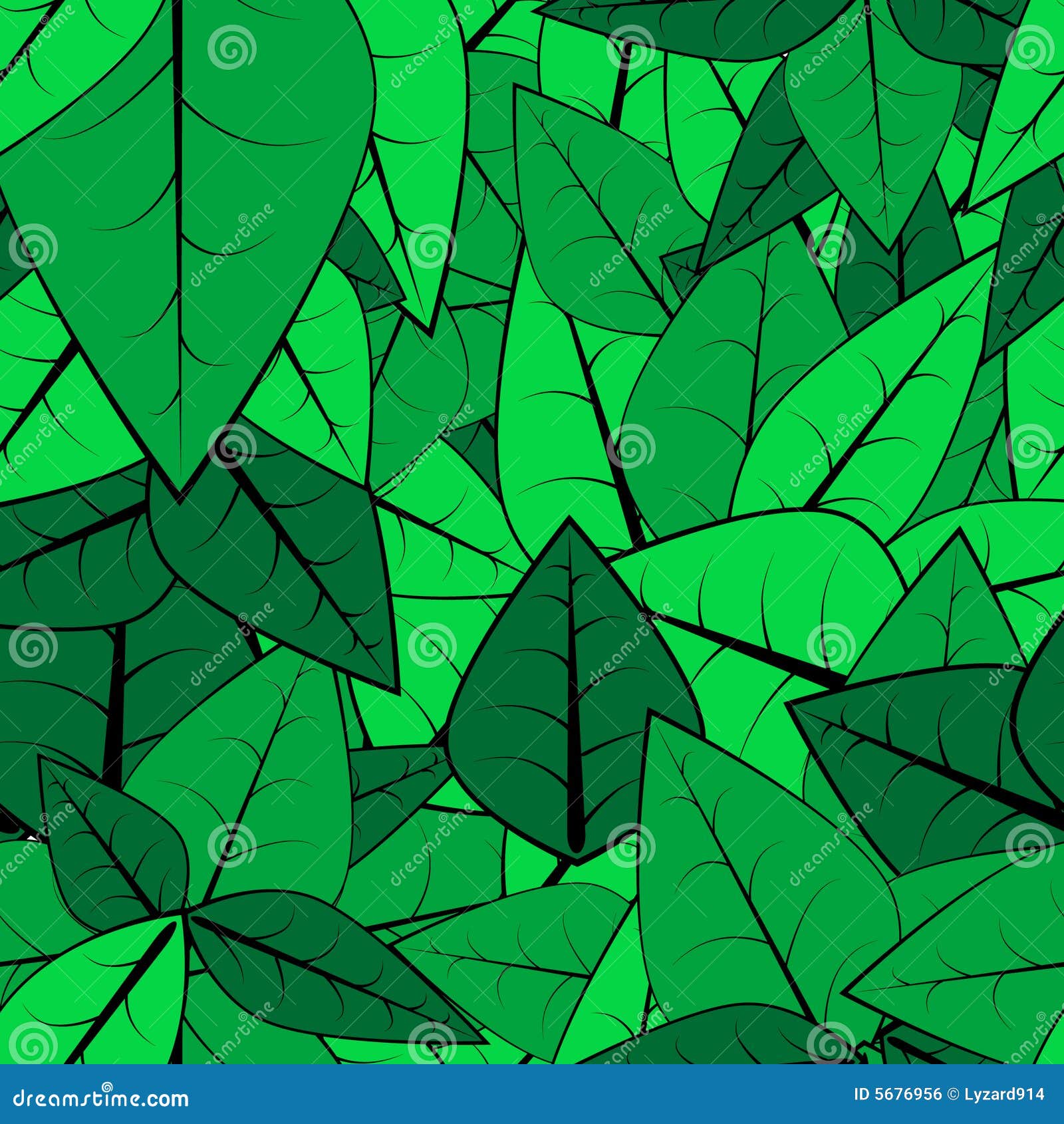 Leaf pattern seamless stock vector. Illustration of green - 5676956