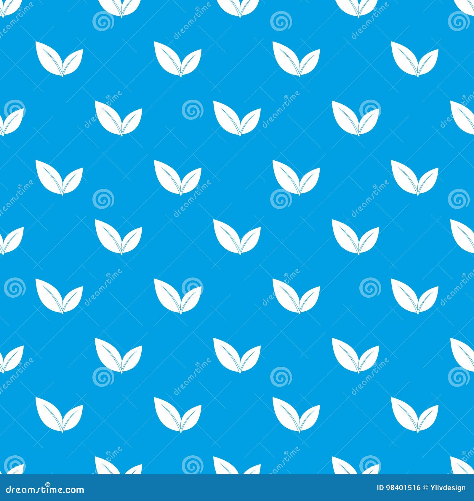 Leaf pattern seamless blue stock vector. Illustration of ecology - 98401516
