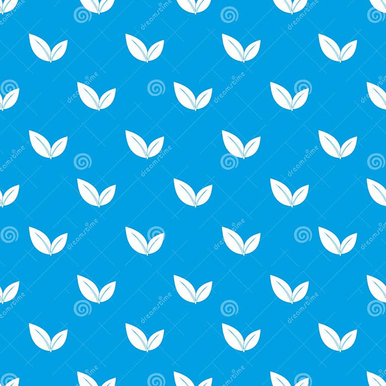 Leaf pattern seamless blue stock vector. Illustration of ecology - 98401516
