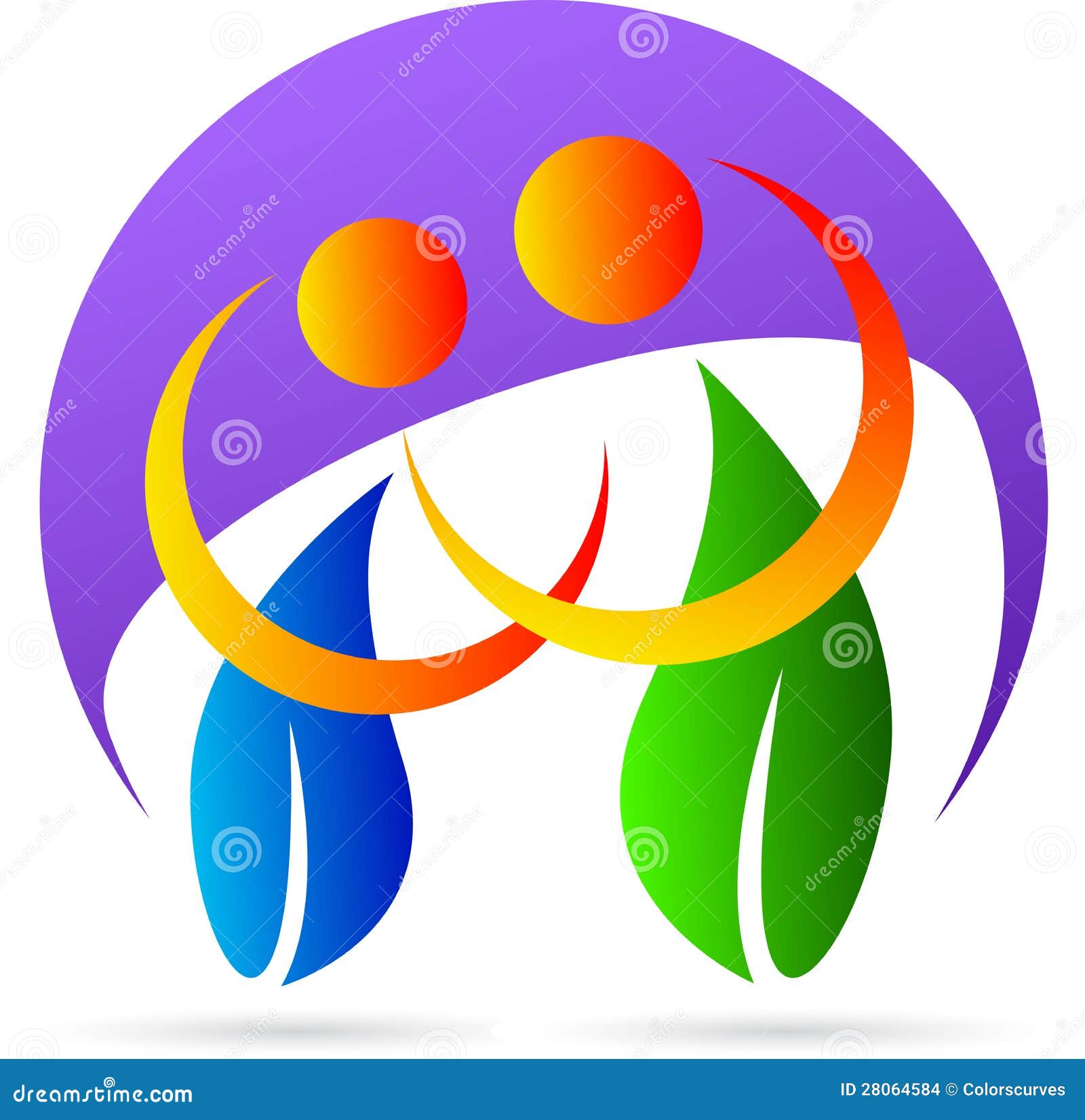 Leaf people stock vector. Illustration of brand, friendly - 28064584