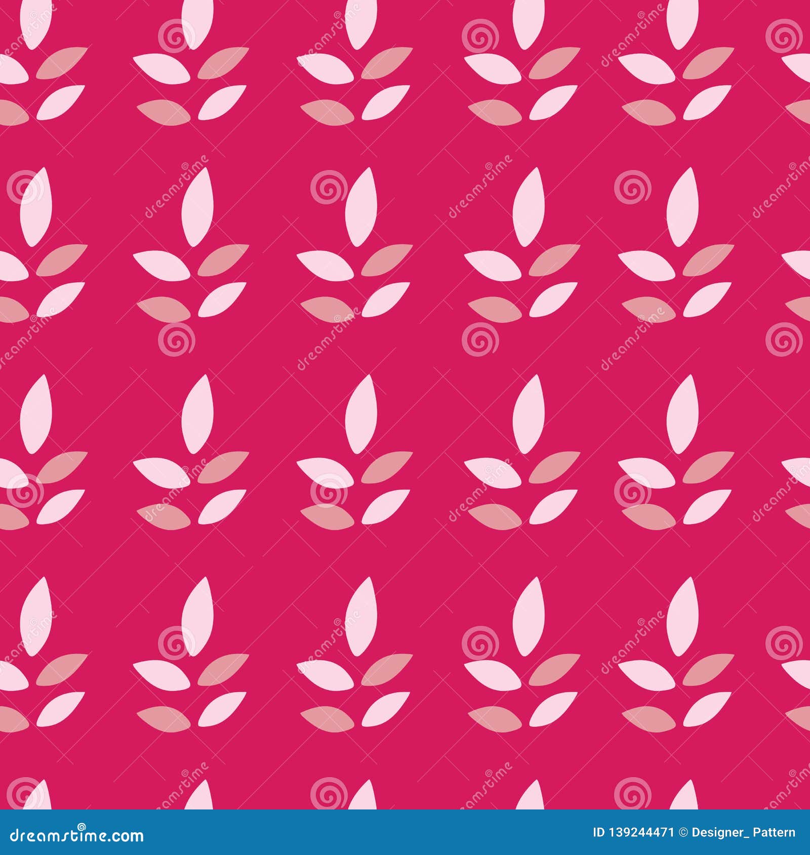 Leaf Petals Seamless Pattern Background Stock Vector - Illustration of ...