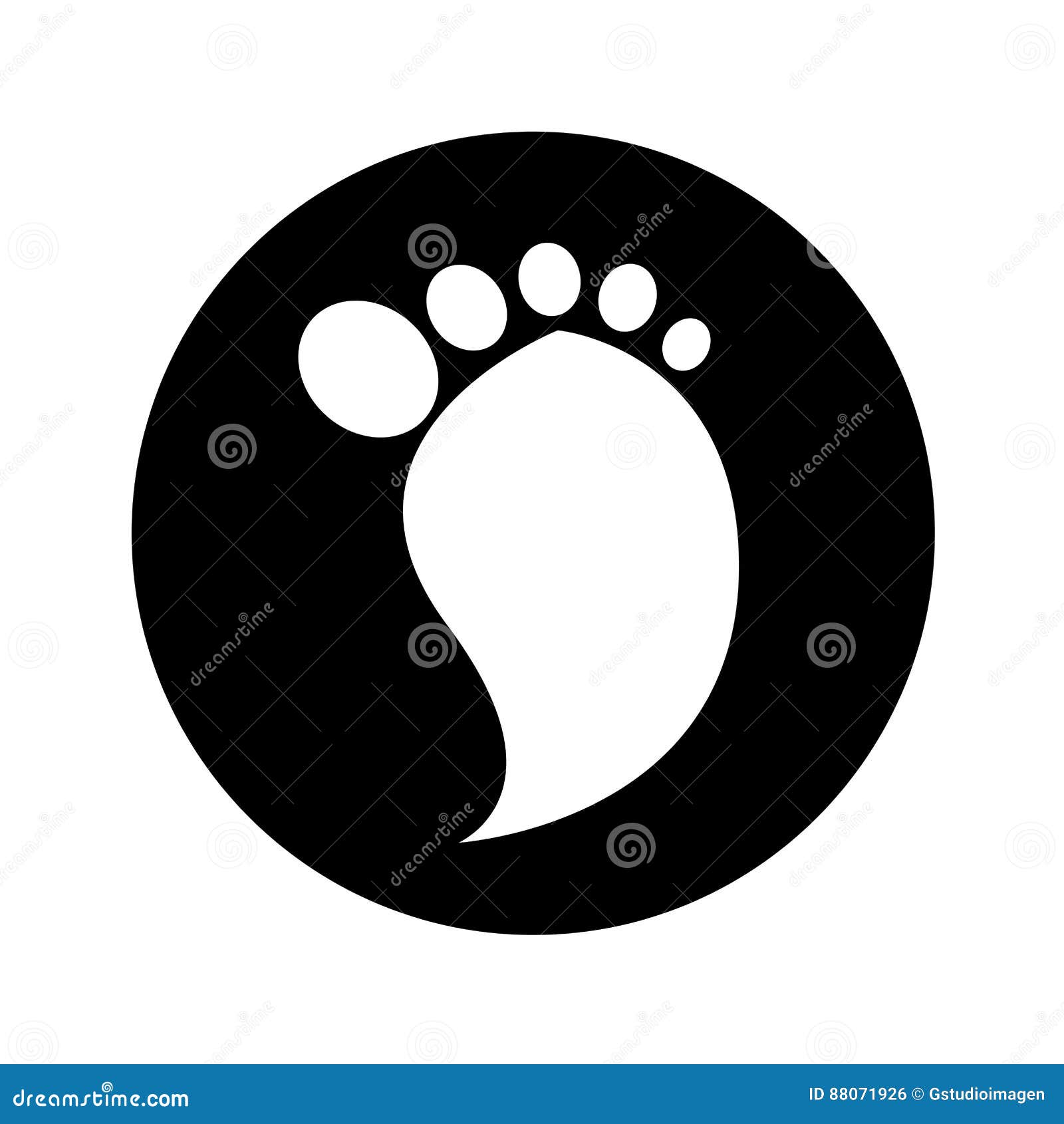 Leaf Plant Ecology with Footprint Shape Symbol Stock Vector ...