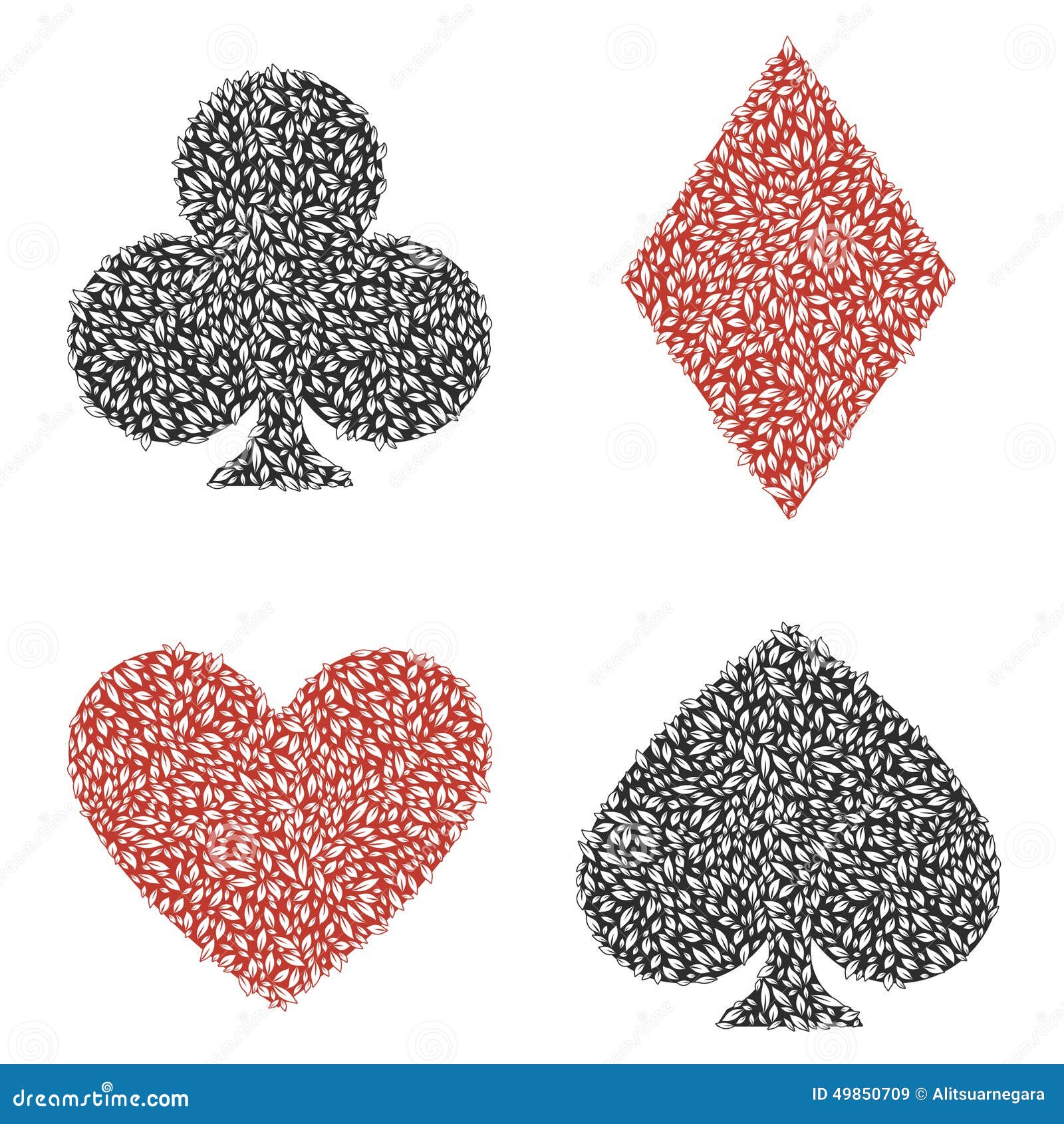 Leaf Playing Card stock vector. Illustration of element - 49850709