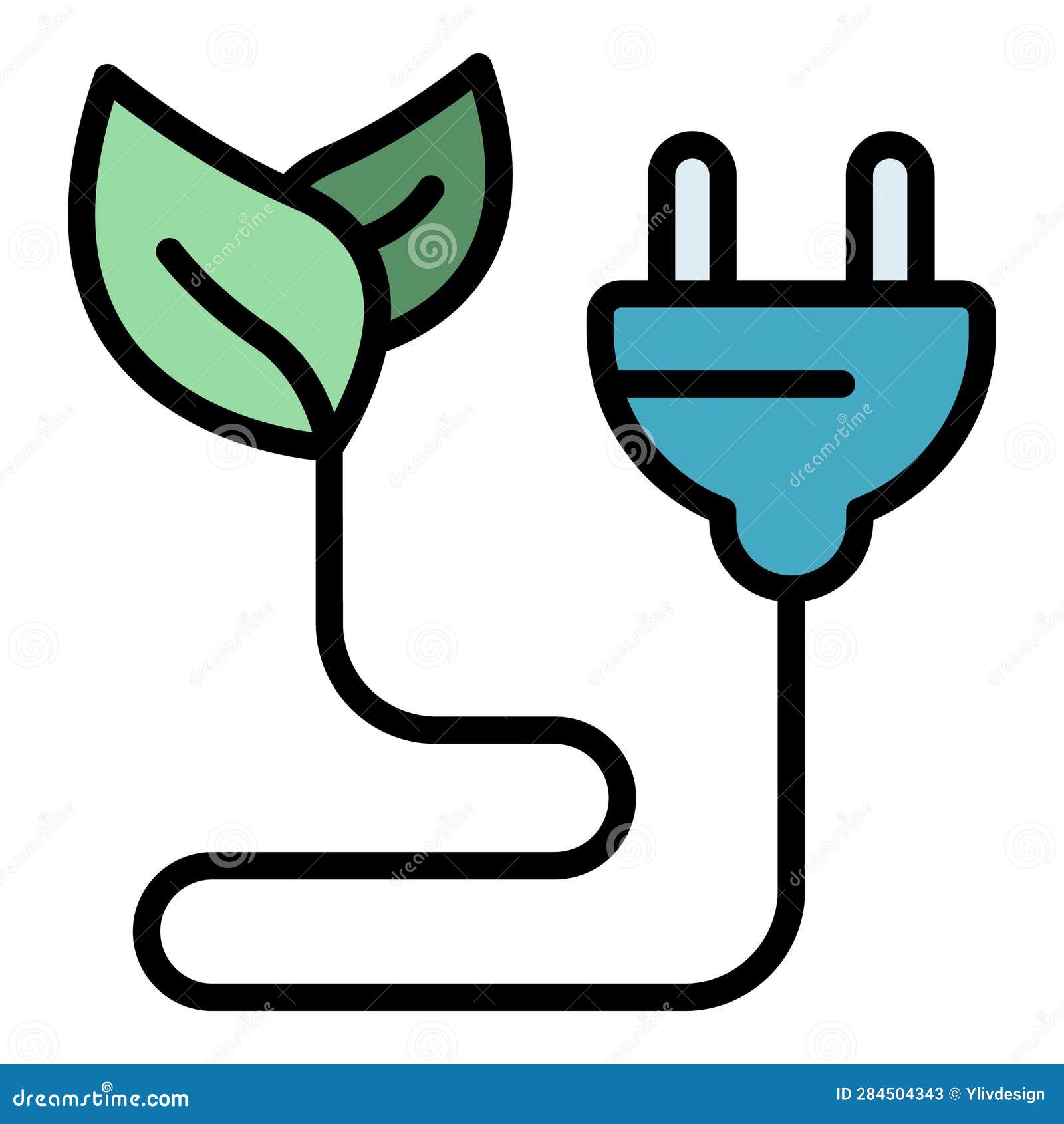 Leaf With Plug Logo Design. Nature Power Electric Concept Vector ...