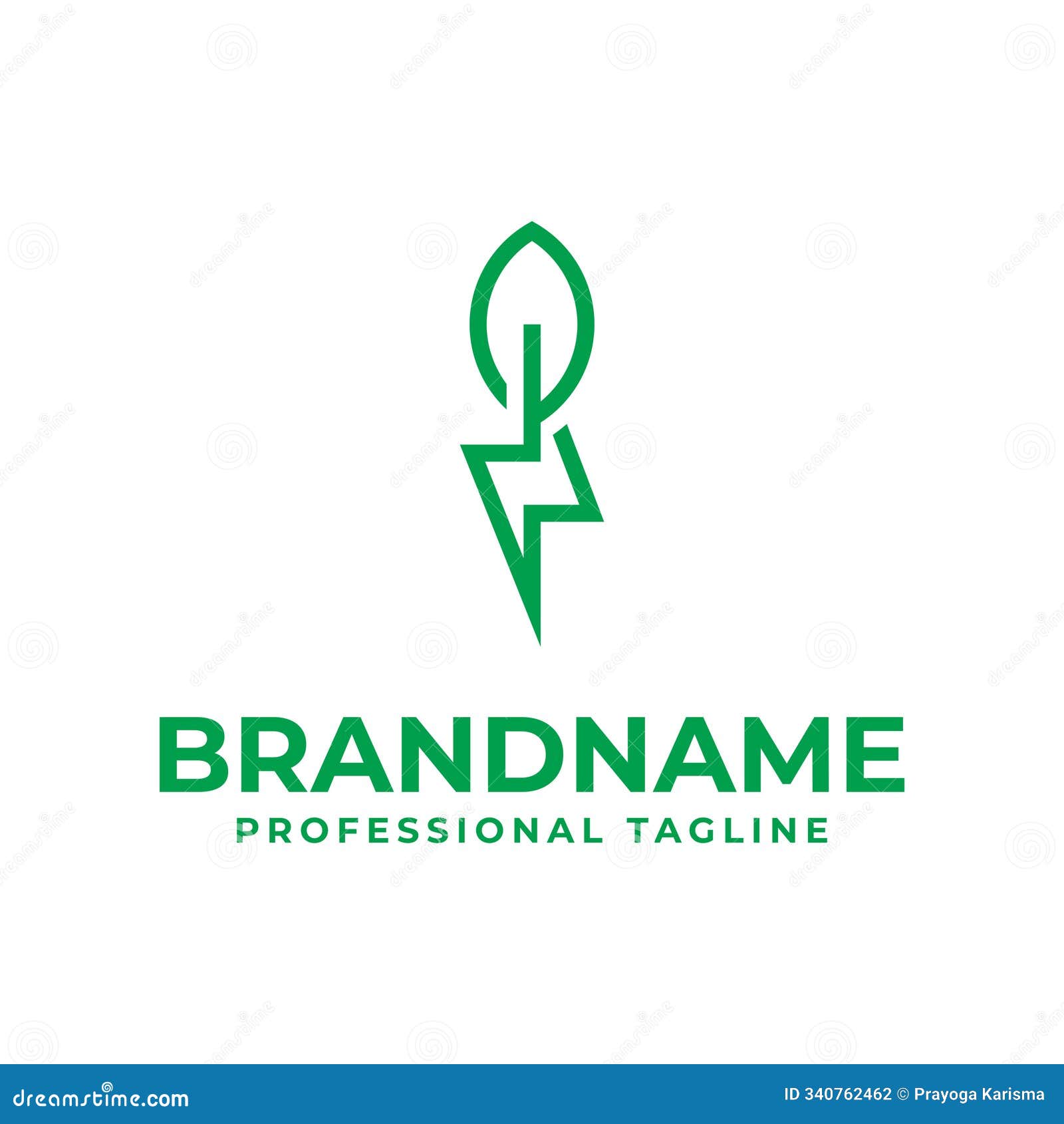 Leaf Power Logo, Symbolizing Renewable Energy, Sustainability, and ...