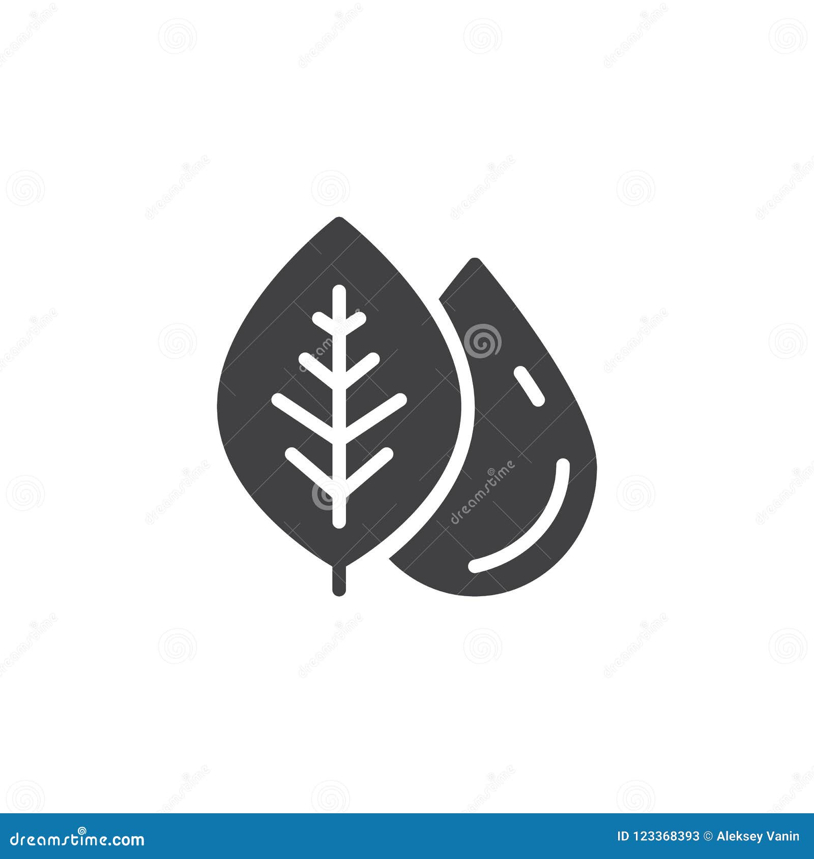 Leaf and Rain Drop Vector Icon Stock Vector - Illustration of pixel ...
