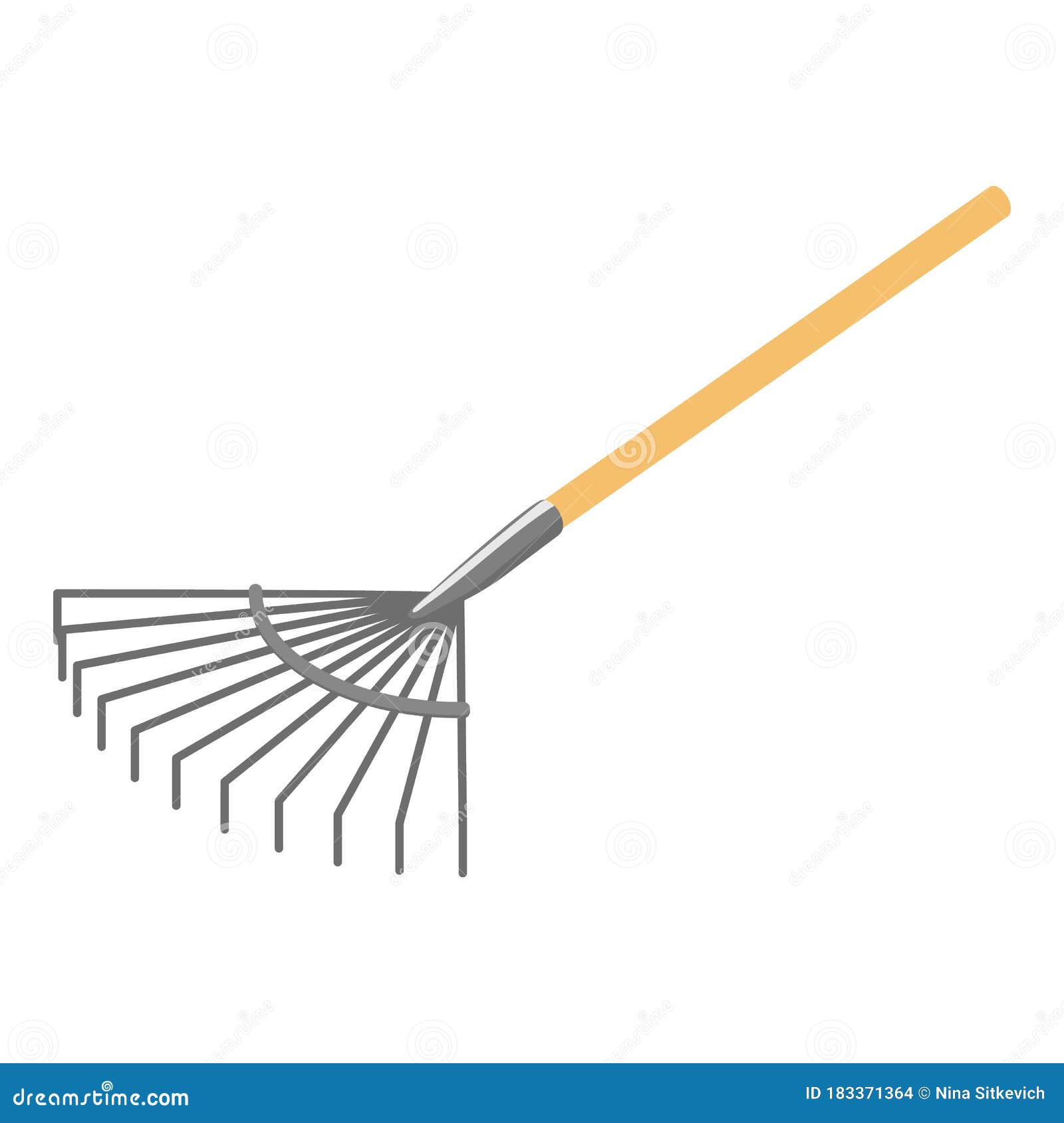 Leaf Rake Icon, Isometric Style Stock Vector - Illustration of broom ...