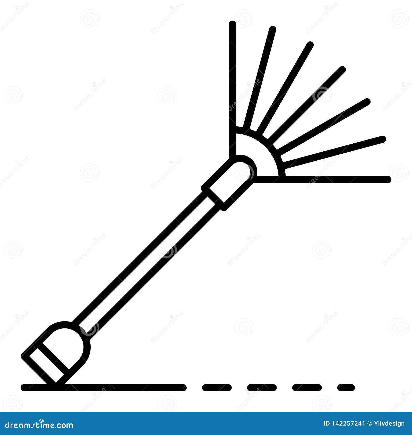 Leaf Rake Icon, Outline Style Stock Vector - Illustration of harvesting ...
