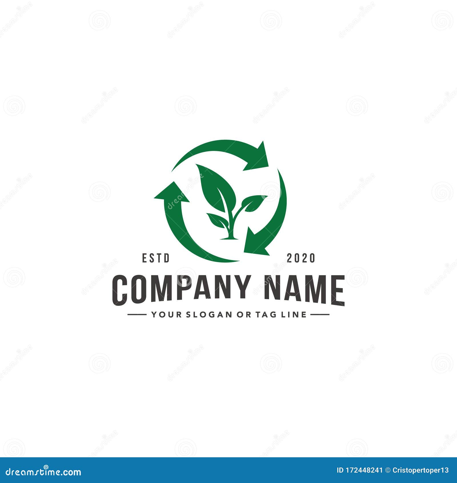 Leaf Recycling Logo Vector T Stock Vector - Illustration of isolated ...