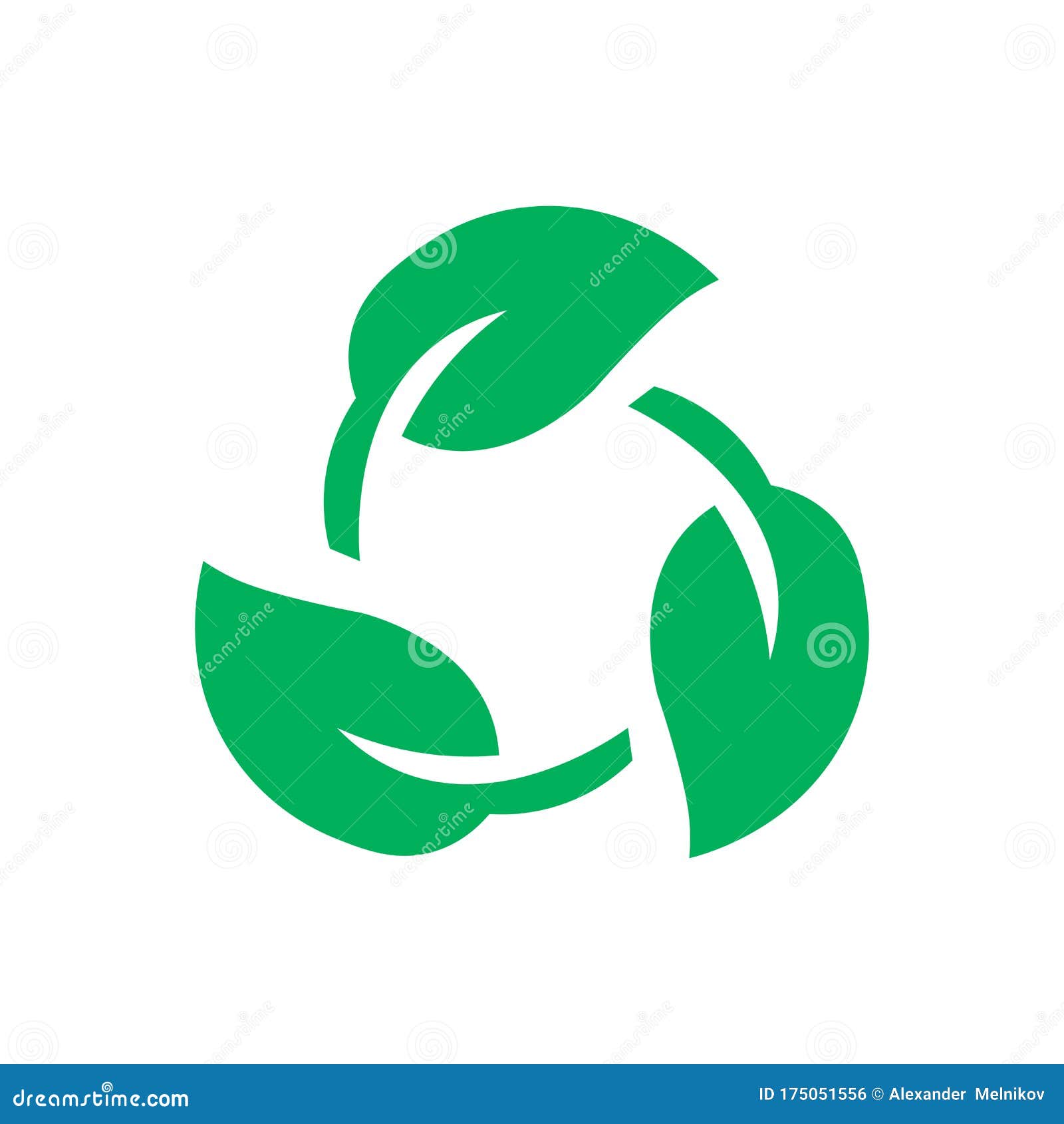 Leaf Recycling Sign Icon. Vector Illustration Eps 1 Stock Illustration ...