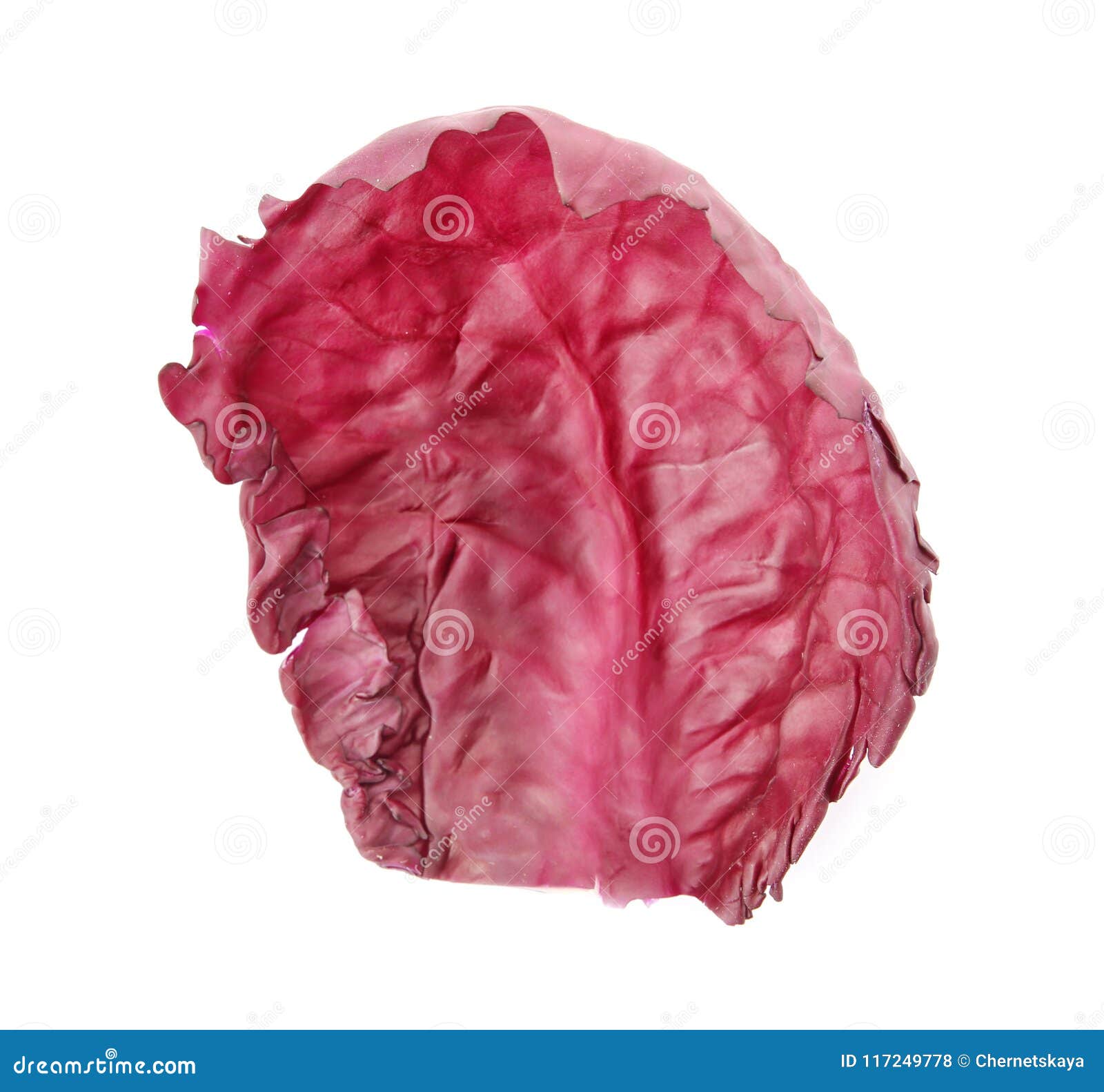 Leaf of Ripe Red Cabbage on White Background Stock Photo - Image of ...