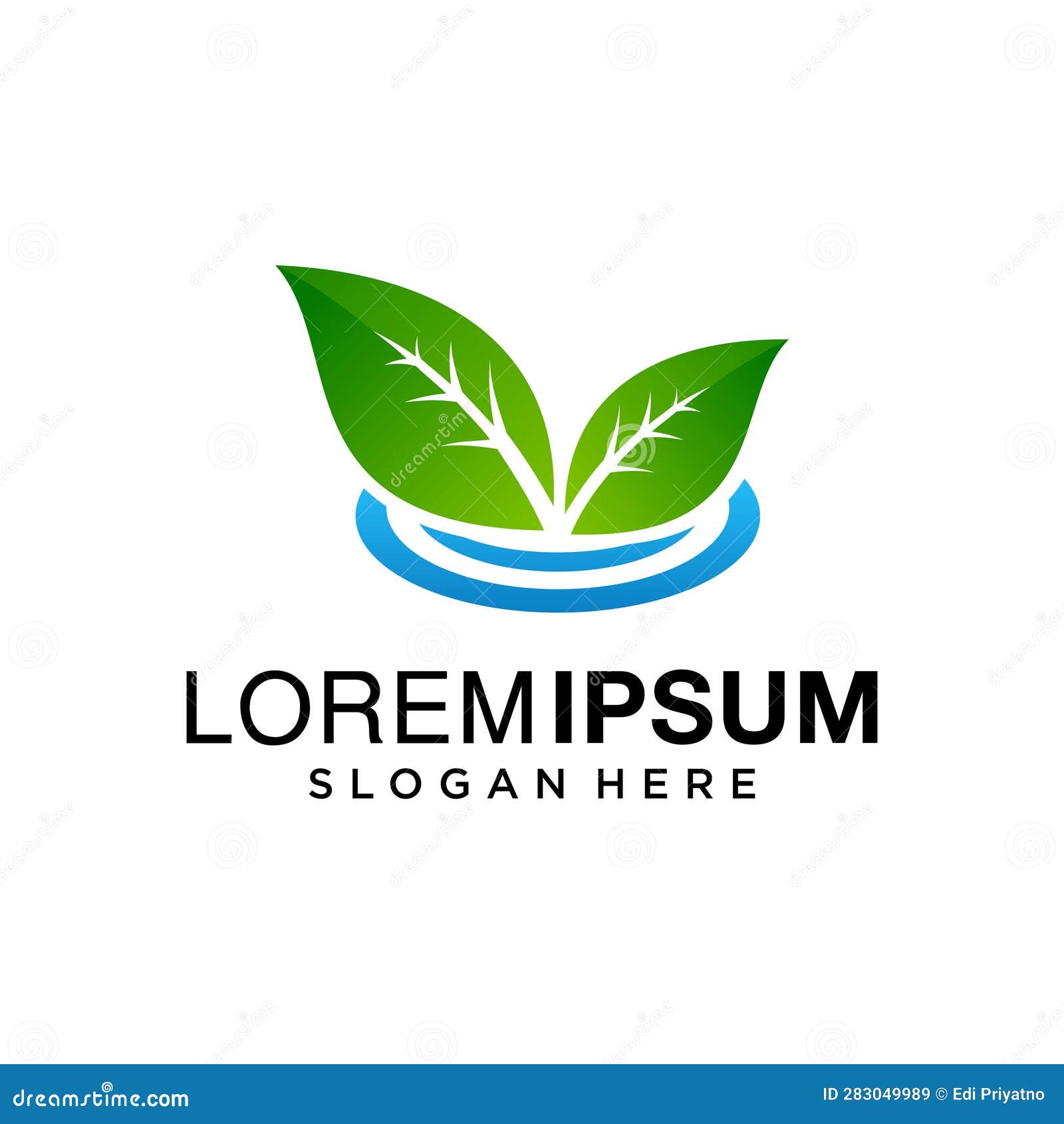 Leaf and Ripple Logo Design Inspirations Stock Vector - Illustration of ...