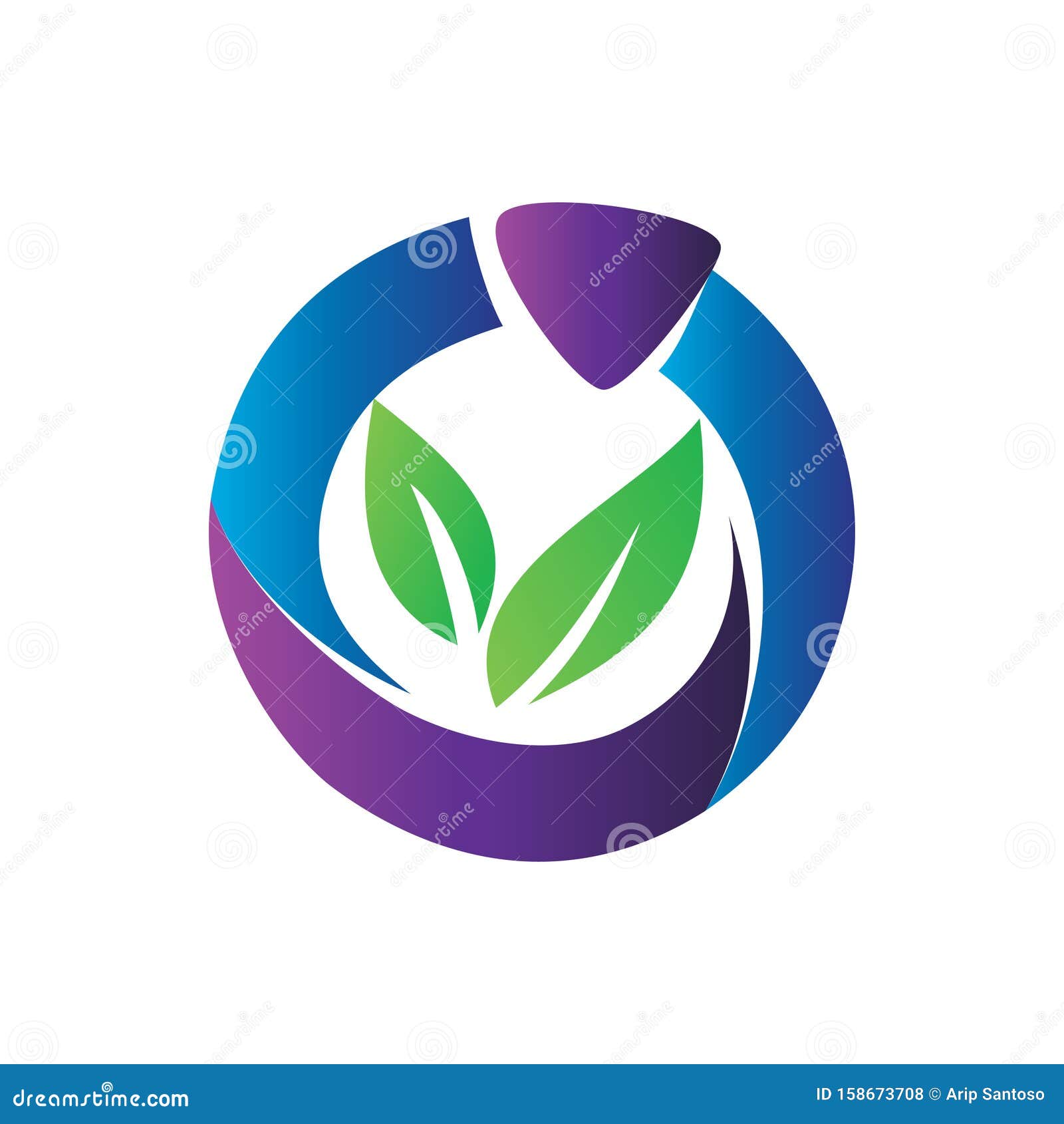 Leaf Rotation Arrow Direction Vector Color Isolated Stock Vector ...