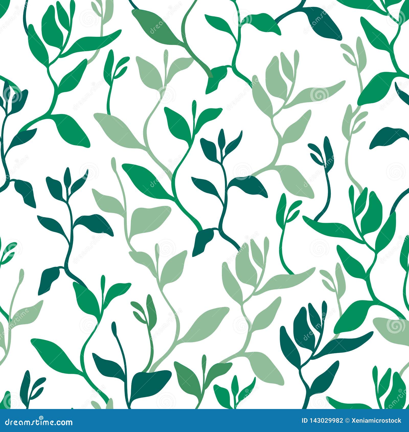 Seamless Pattern with Leaves, Seedlings. Gardening, Growing Plants ...