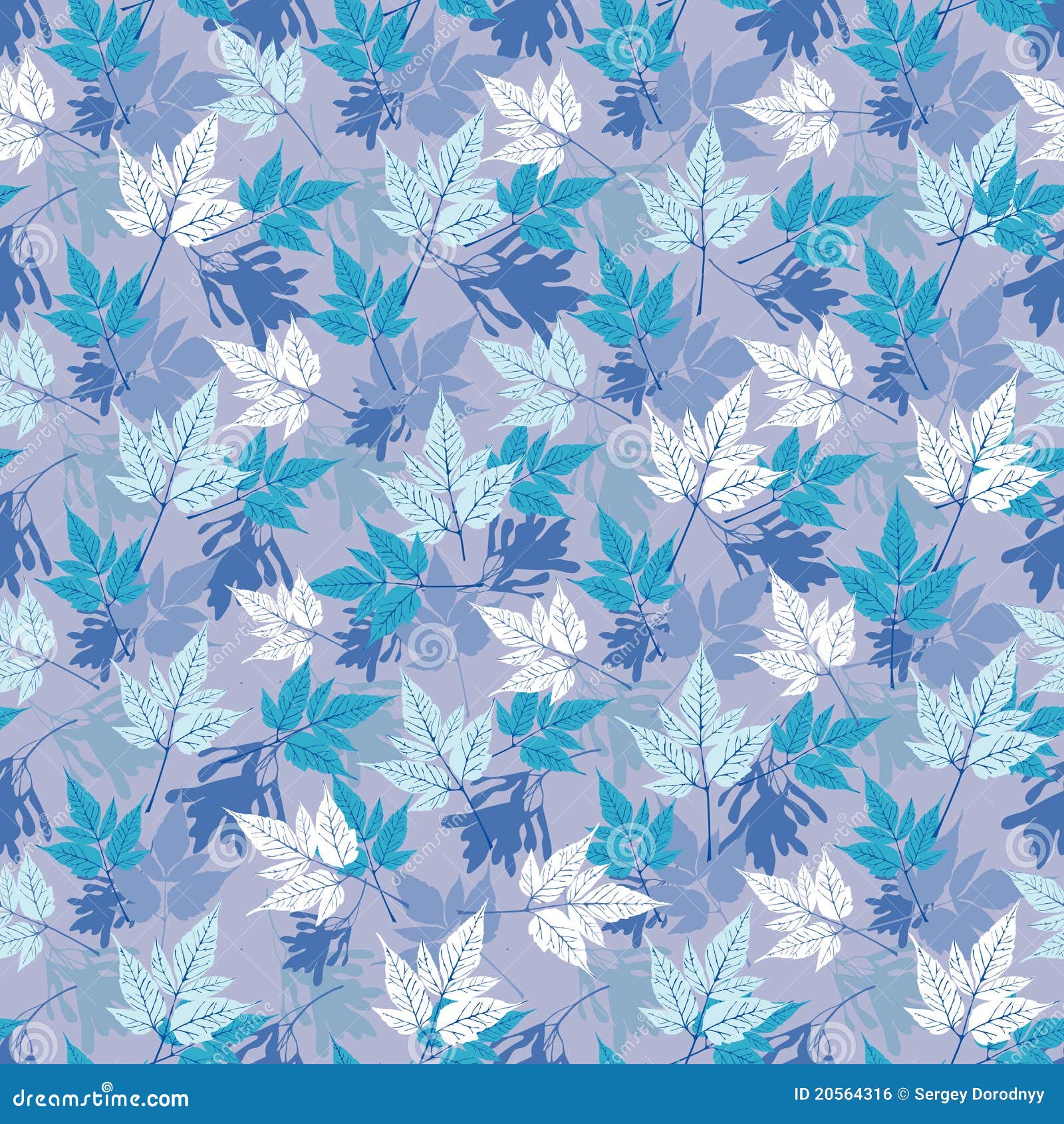 Leaf seamless pattern. stock vector. Illustration of background - 20564316