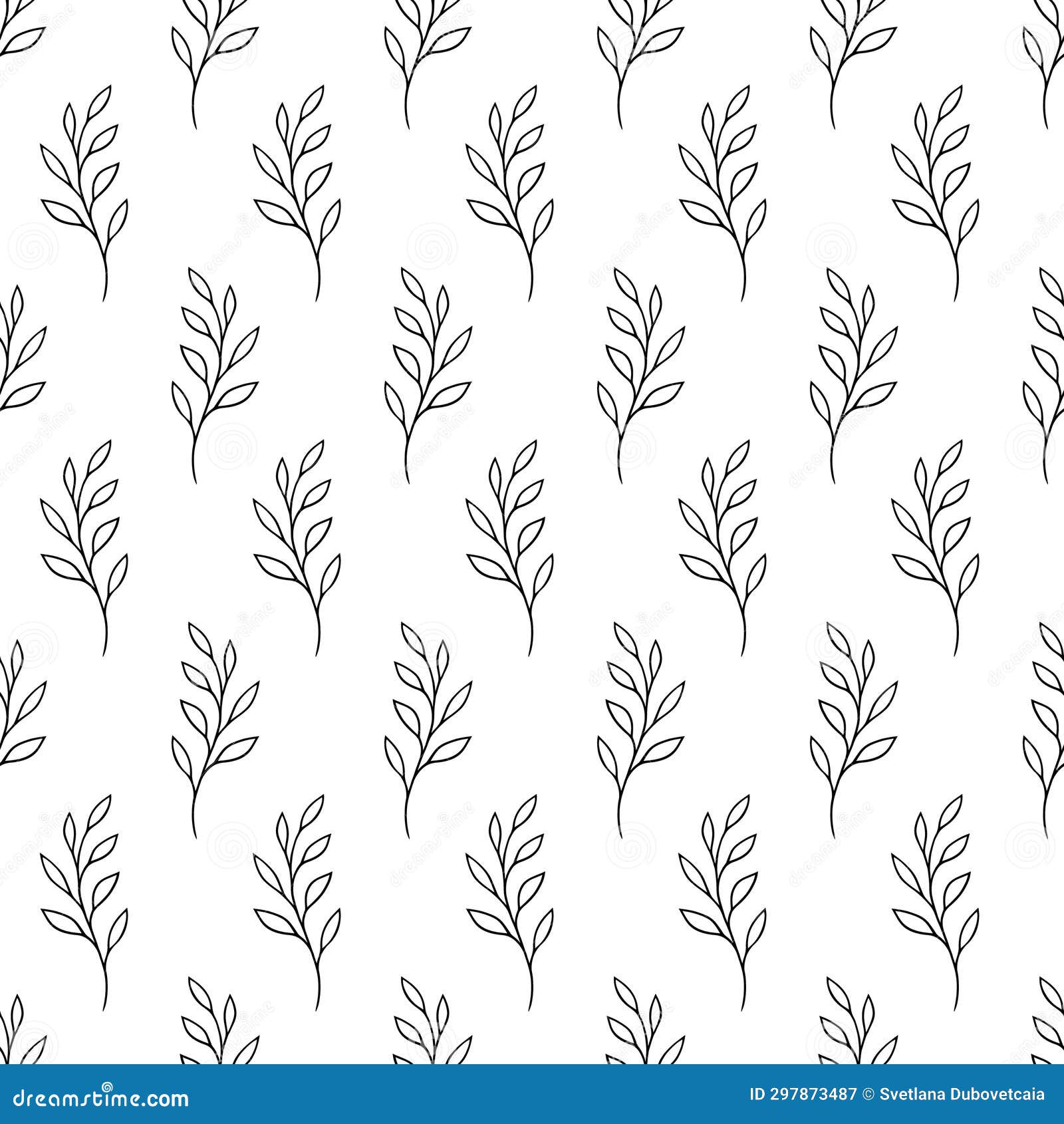 Leaf Seamless Pattern. Repeating Leaves Background. Repeated Nature ...