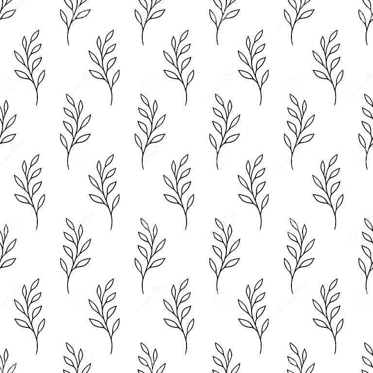 Leaf Seamless Pattern. Repeating Leaves Background. Repeated Nature ...