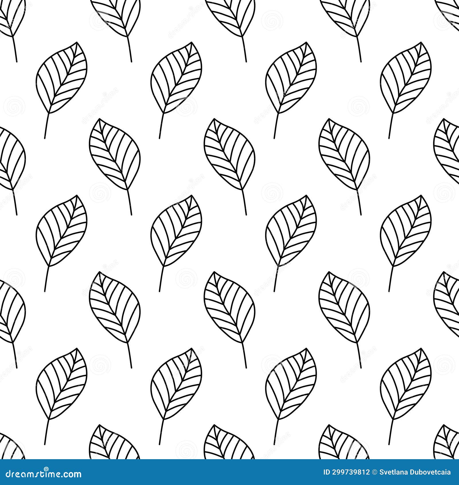 Leaf Seamless Pattern. Repeating Leaves Background. Repeated Nature ...