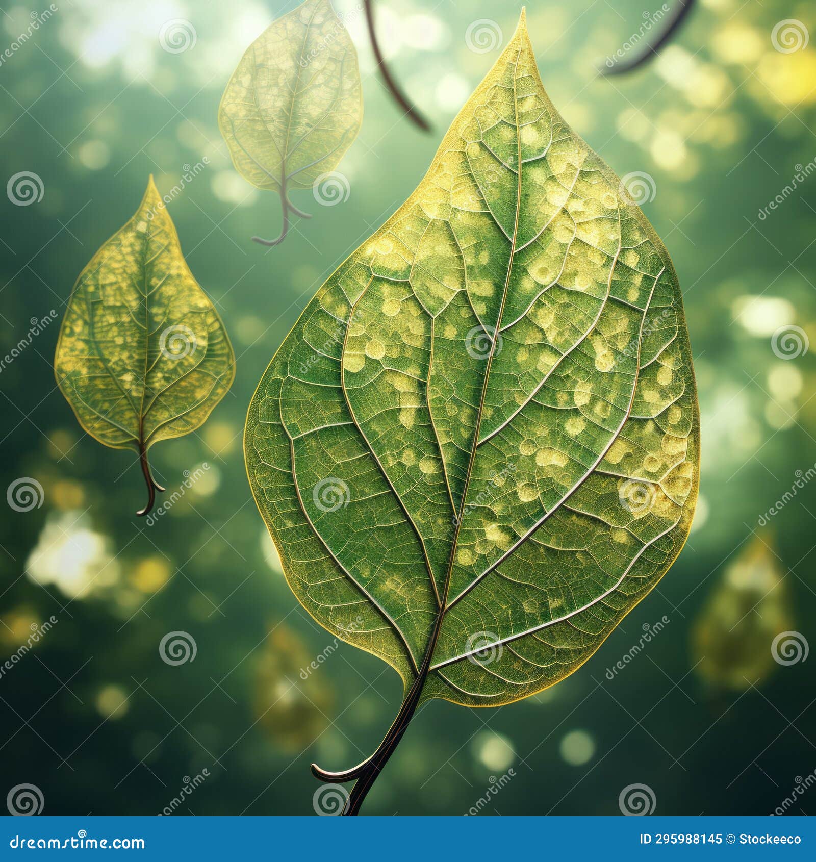 Biomimicry-inspired Leaf Background: Artistic 3d Illustration with ...