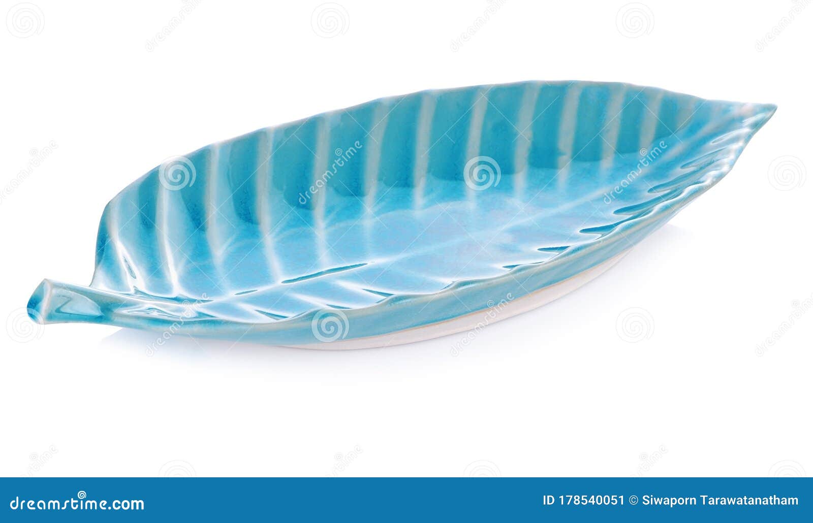 Leaf Shape Plate Isolated on White Background Stock Image - Image of ...