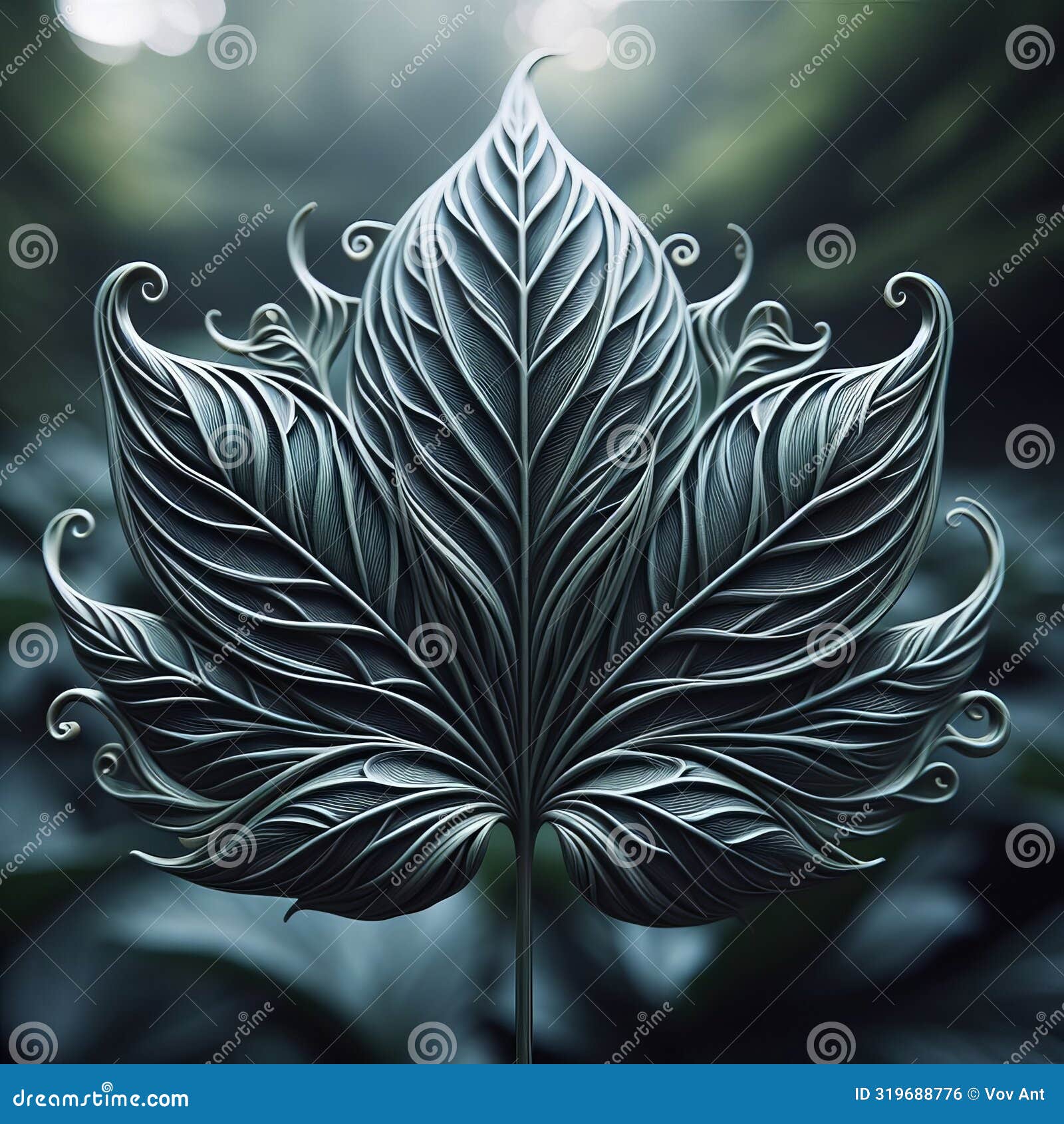 Leaf a Shape Resembling a Plant Leaf with Pointed Tips and Curv Stock ...