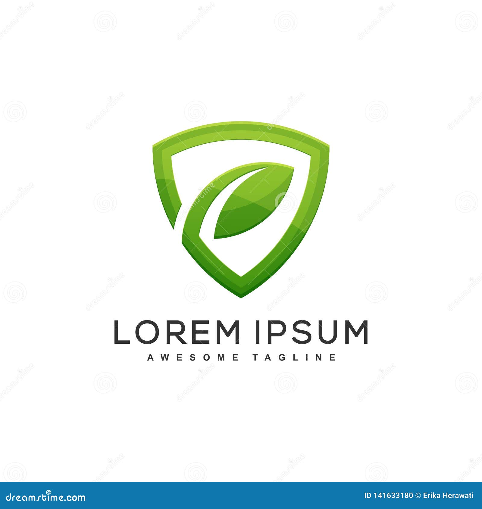 Leaf In Shield Logo Design. Safety And Security Icon, Earth And Trees ...