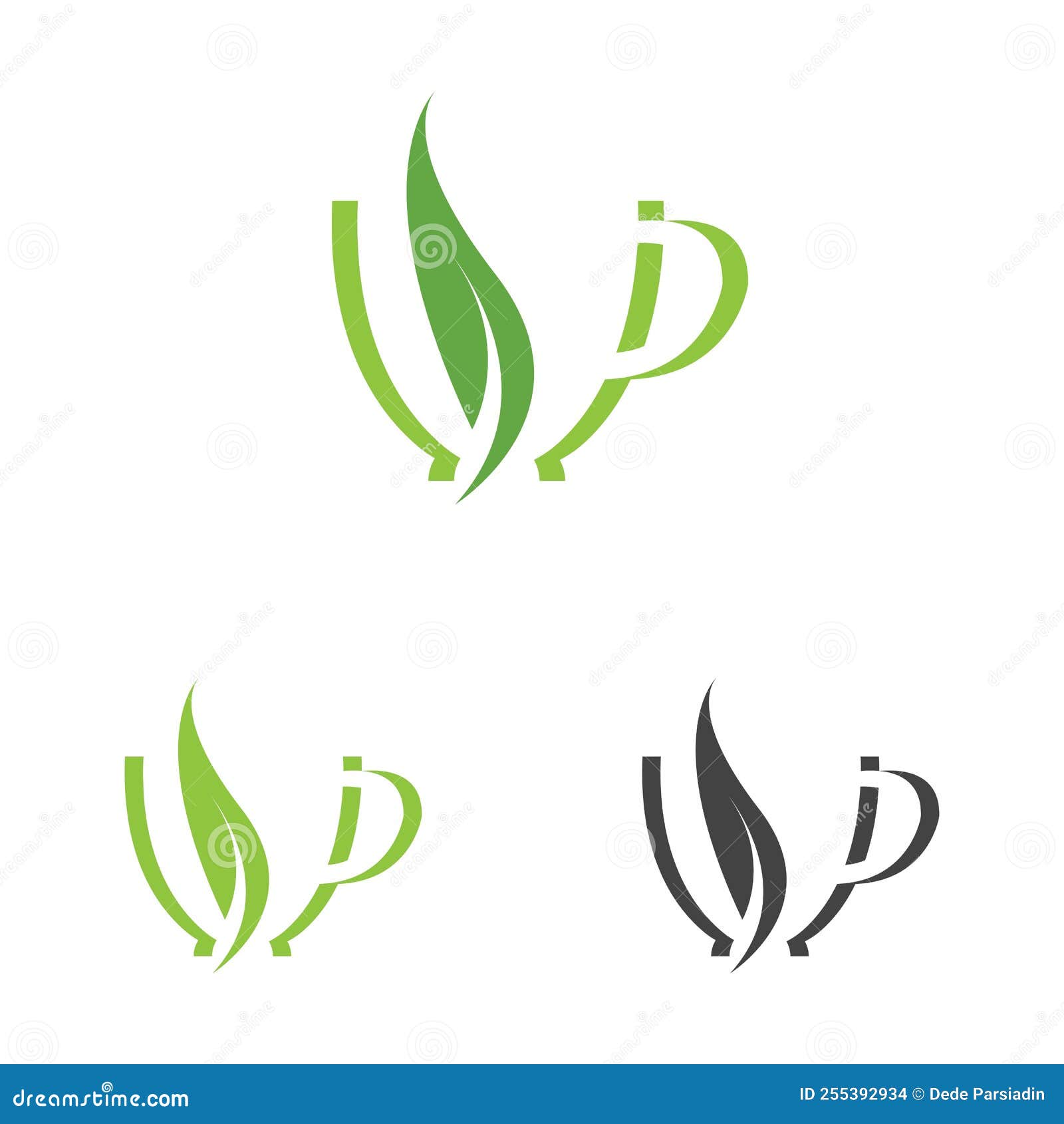 Leaf Shoots Green Organic Tea Mug Leaf Logo Symbol Design Idea Stock ...