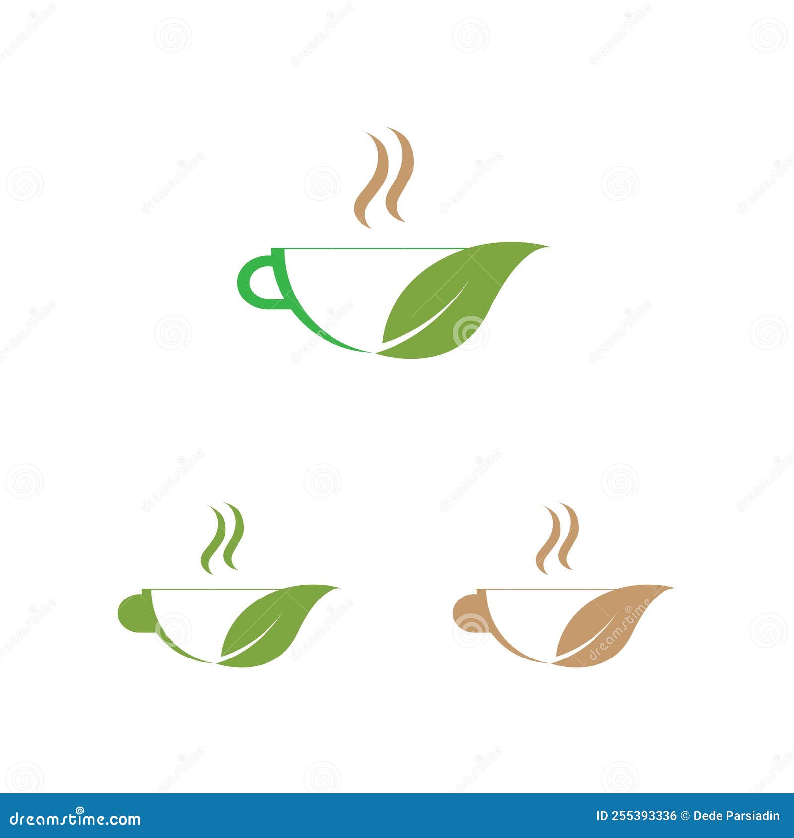 Leaf Shoots Green Organic Tea Mug Leaf Logo Symbol Design Idea Stock ...