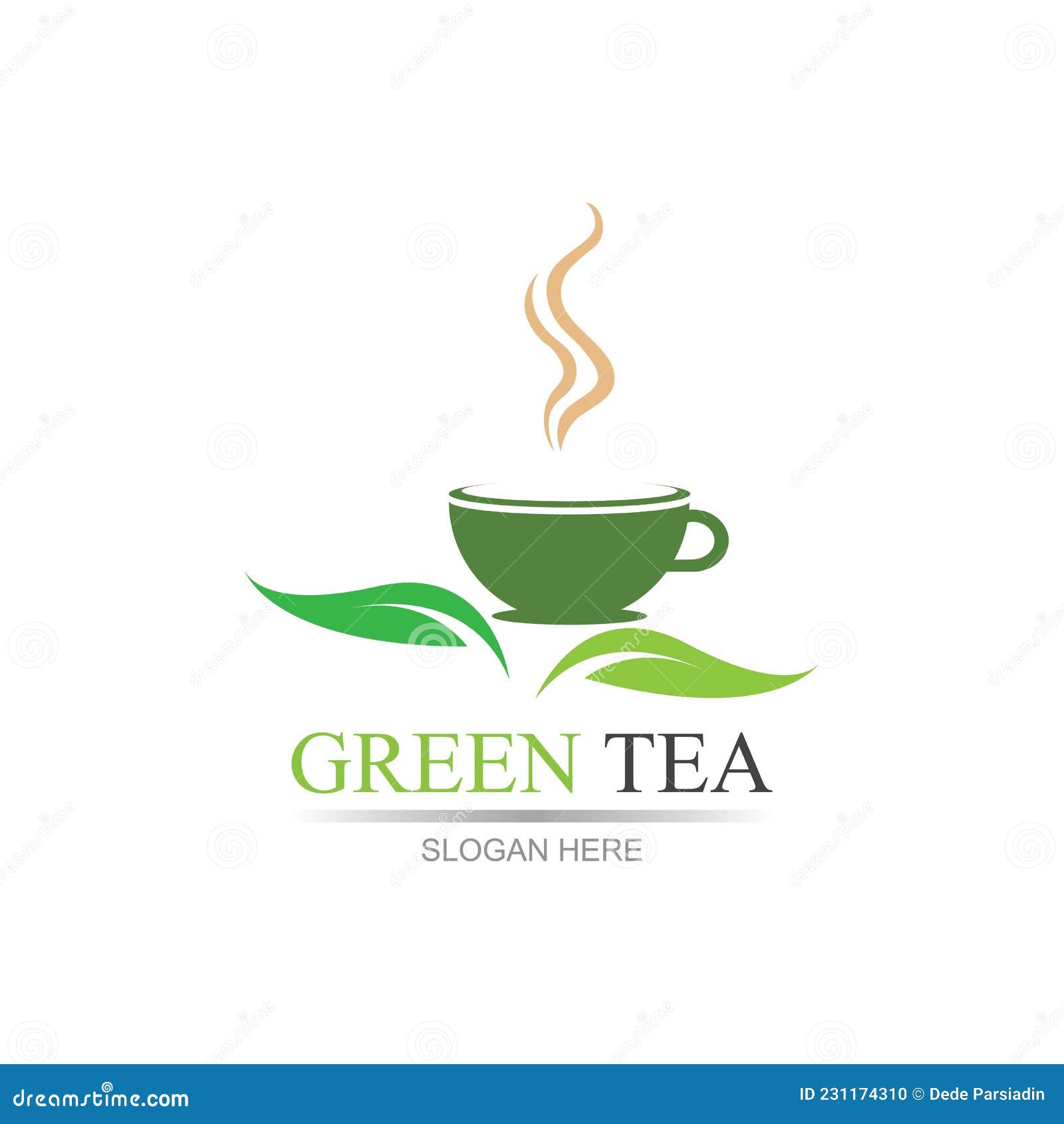 Leaf Shoots Green Organic Tea Mug Leaf Logo Symbol Design Idea Stock ...