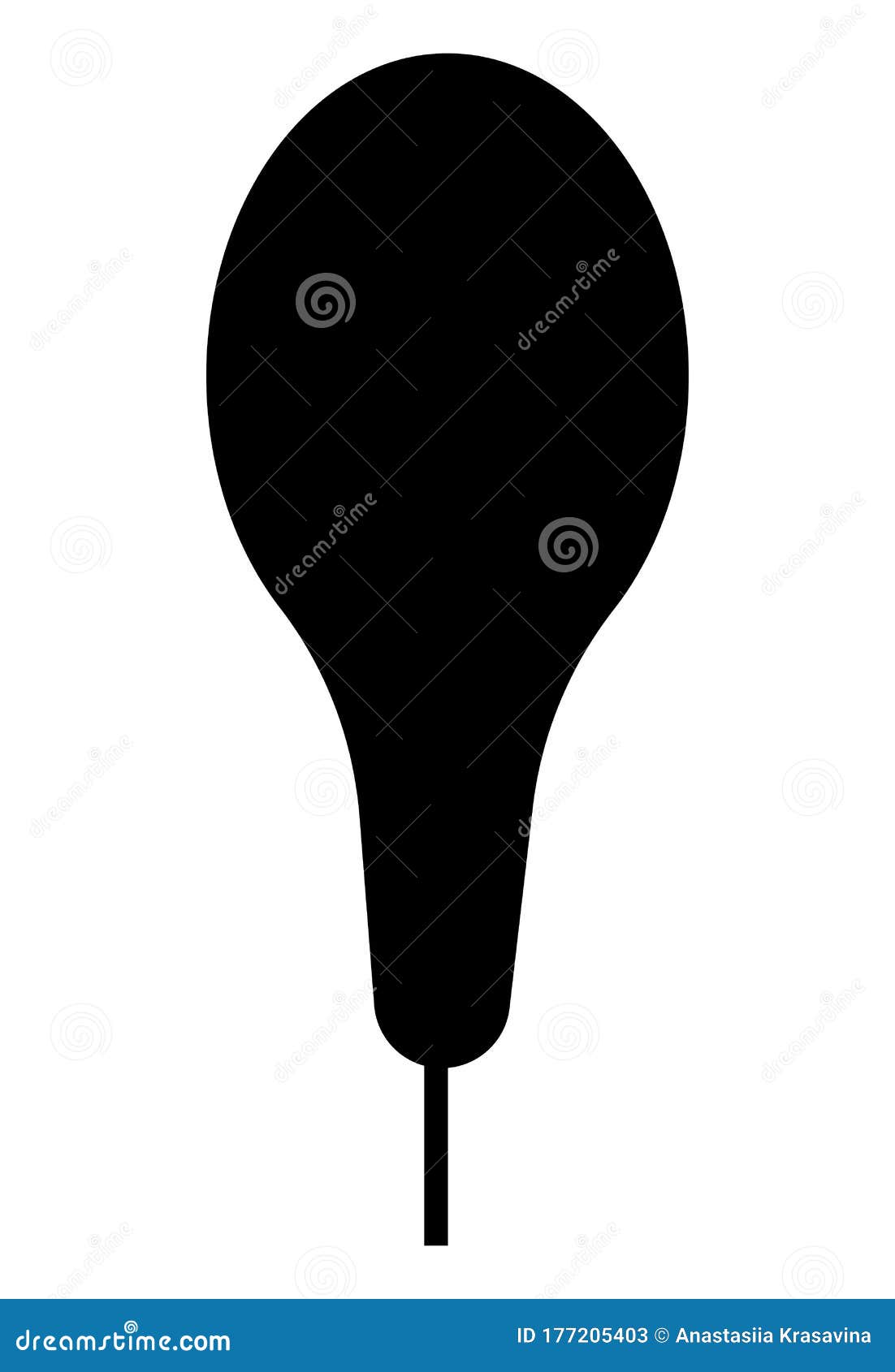 Leaf Silhouette Vector. Black Shape with Spathulate Leaf Shape Stock ...