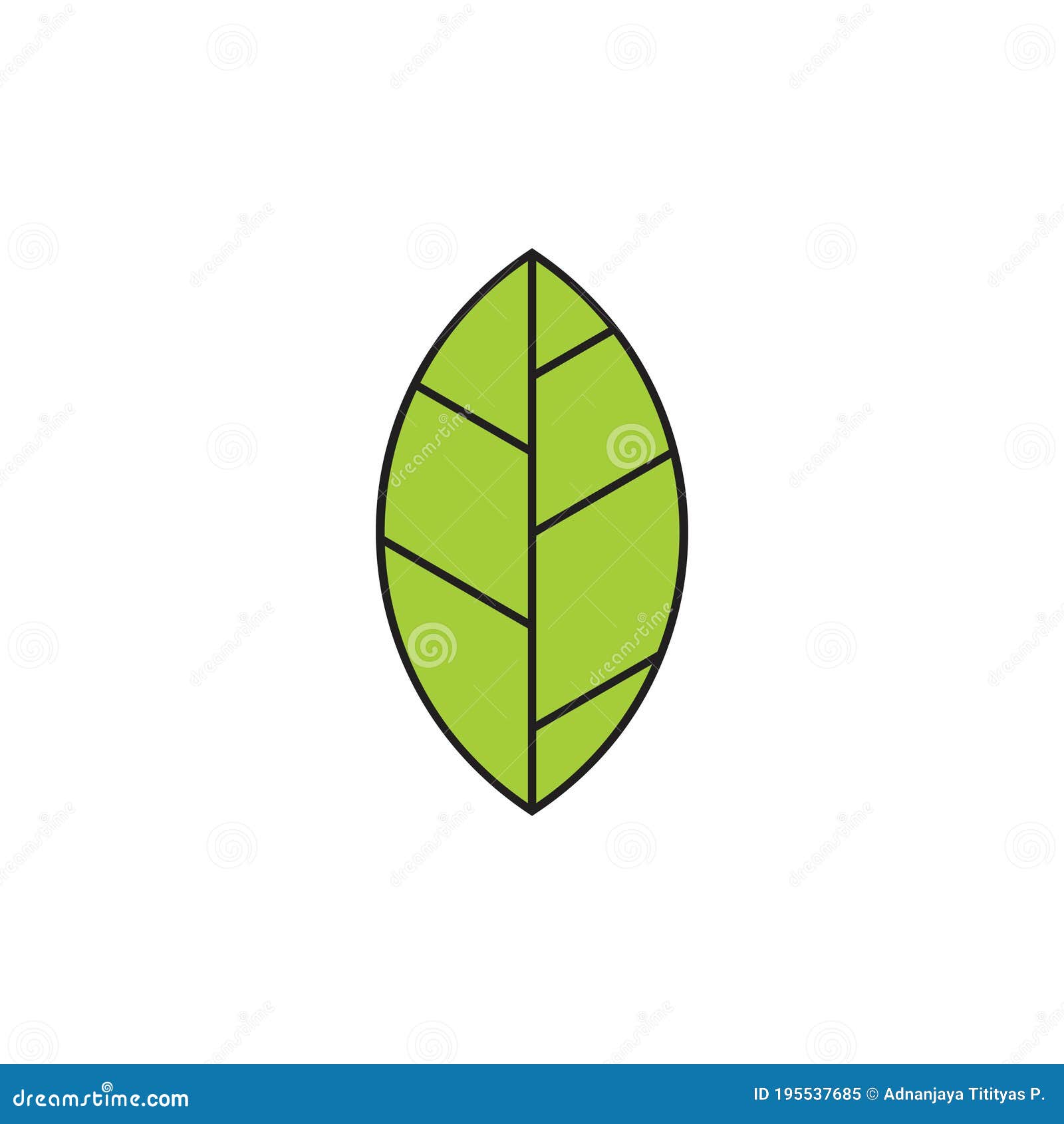 Leaf Simple Geometric Leaf Logo Vector Stock Vector - Illustration of ...