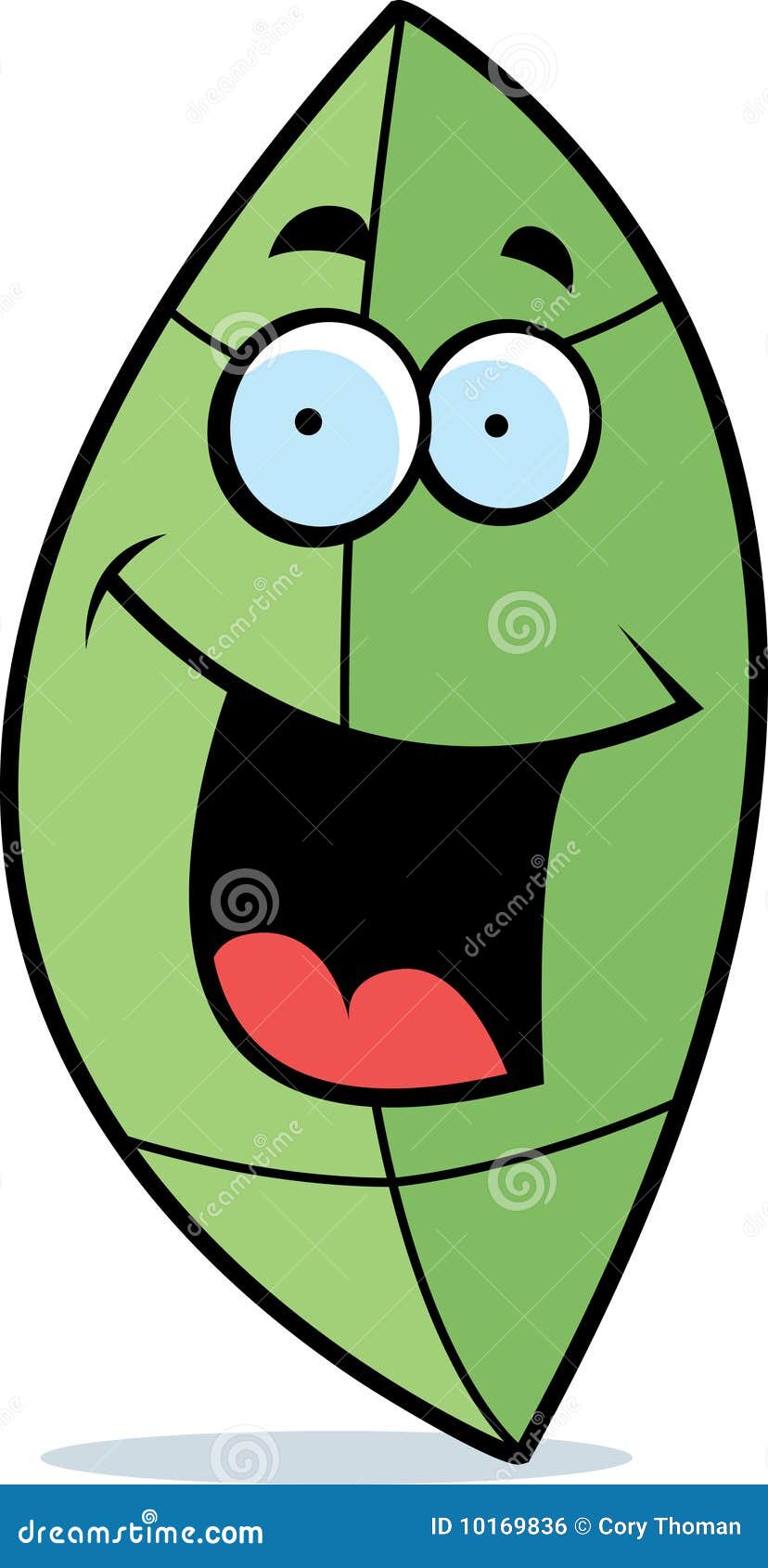Leaf Smiling stock vector. Illustration of nature, cartoon - 10169836