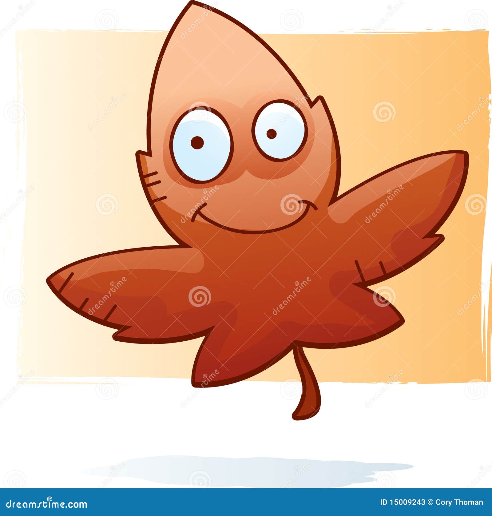 Leaf Smiling stock vector. Illustration of watercolor - 15009243