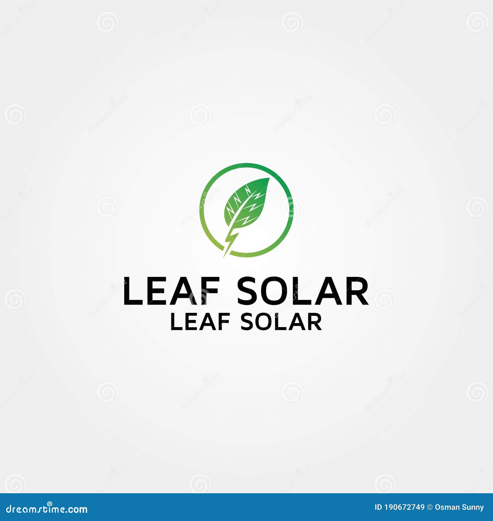 Leaf Solar Vector Logo Design Template Stock Vector - Illustration of ...