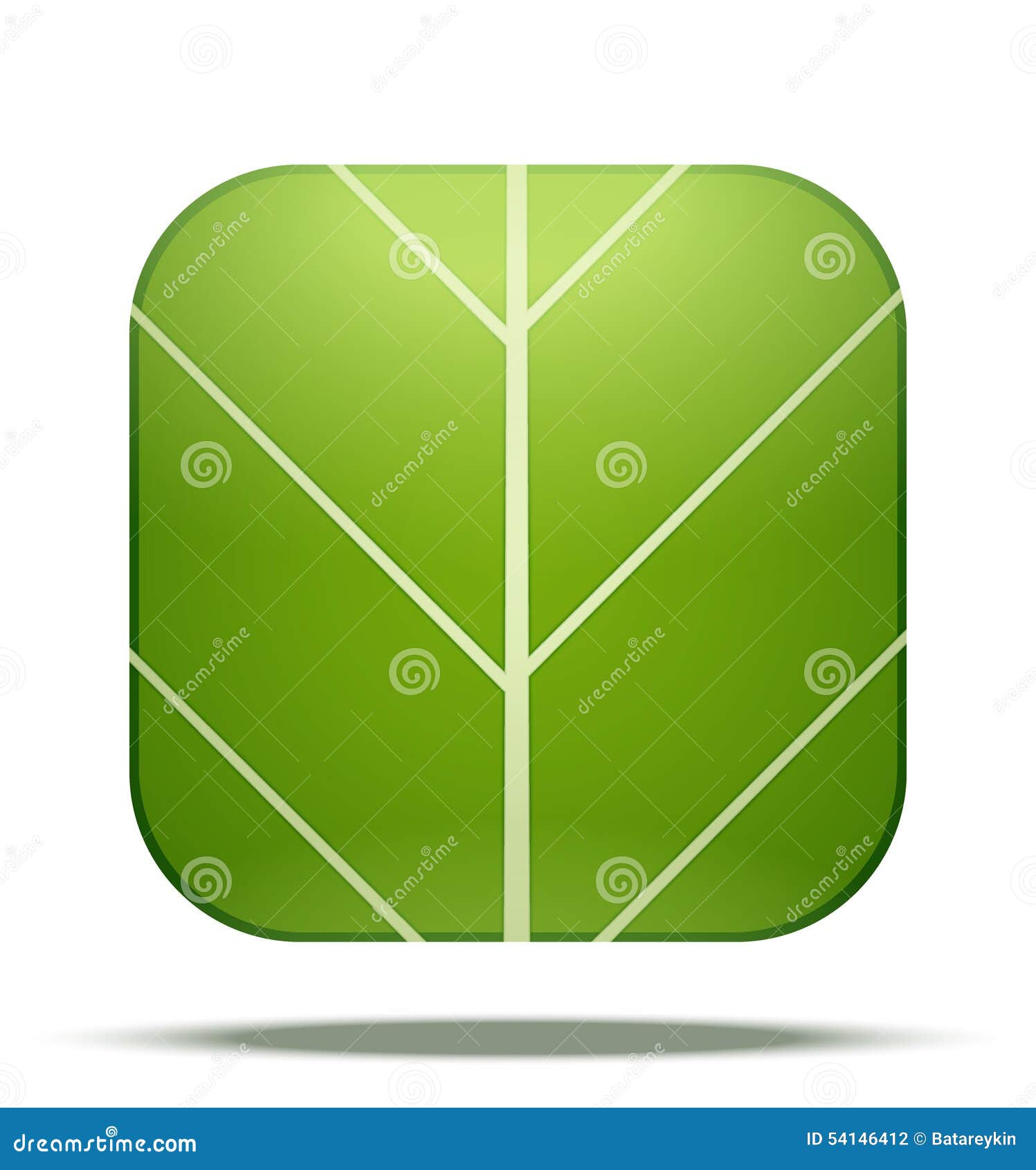 Leaf Square Icon Vector stock vector. Illustration of icon - 54146412