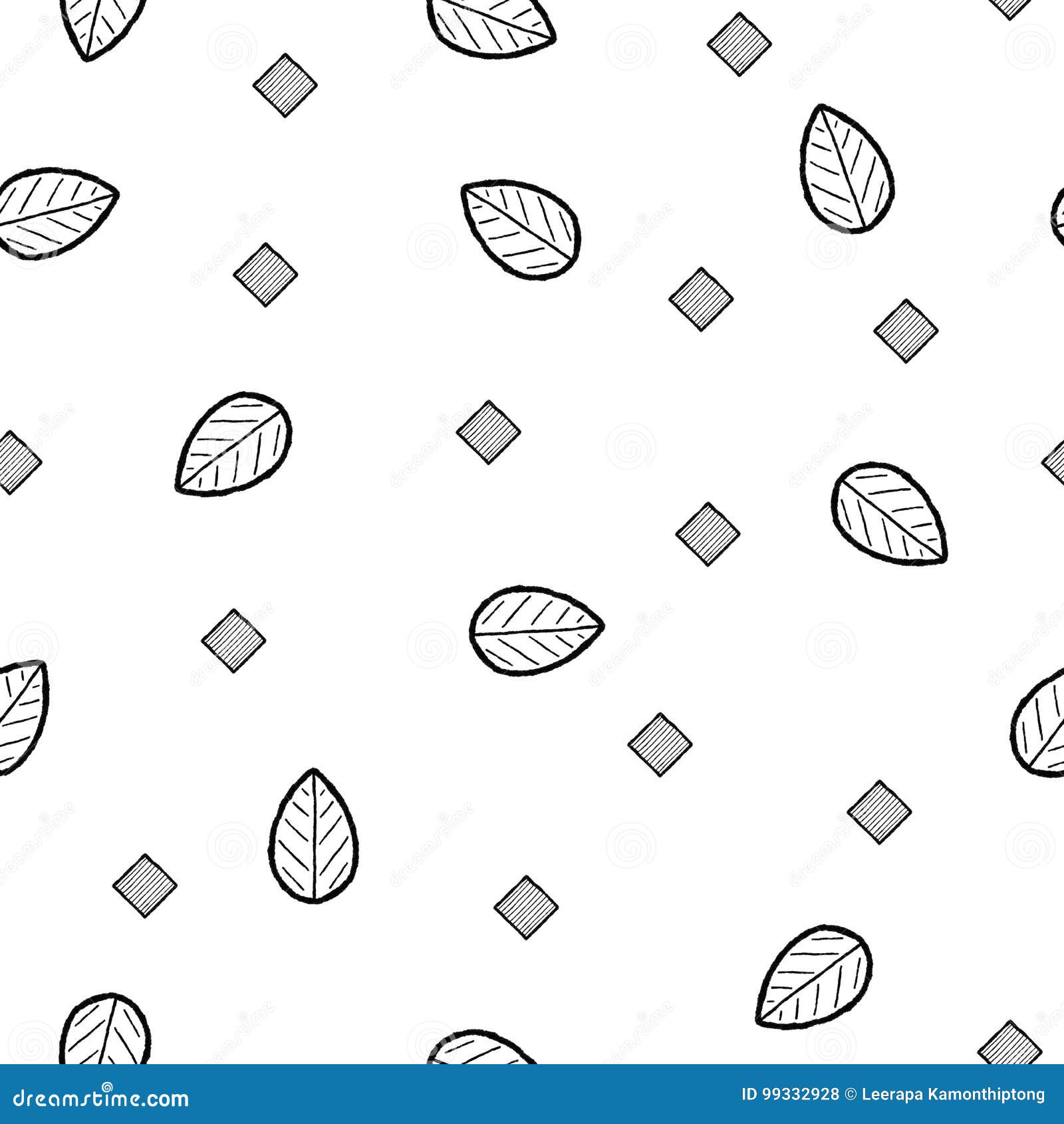 Leaf Square Pattern stock vector. Illustration of cartoon - 99332928