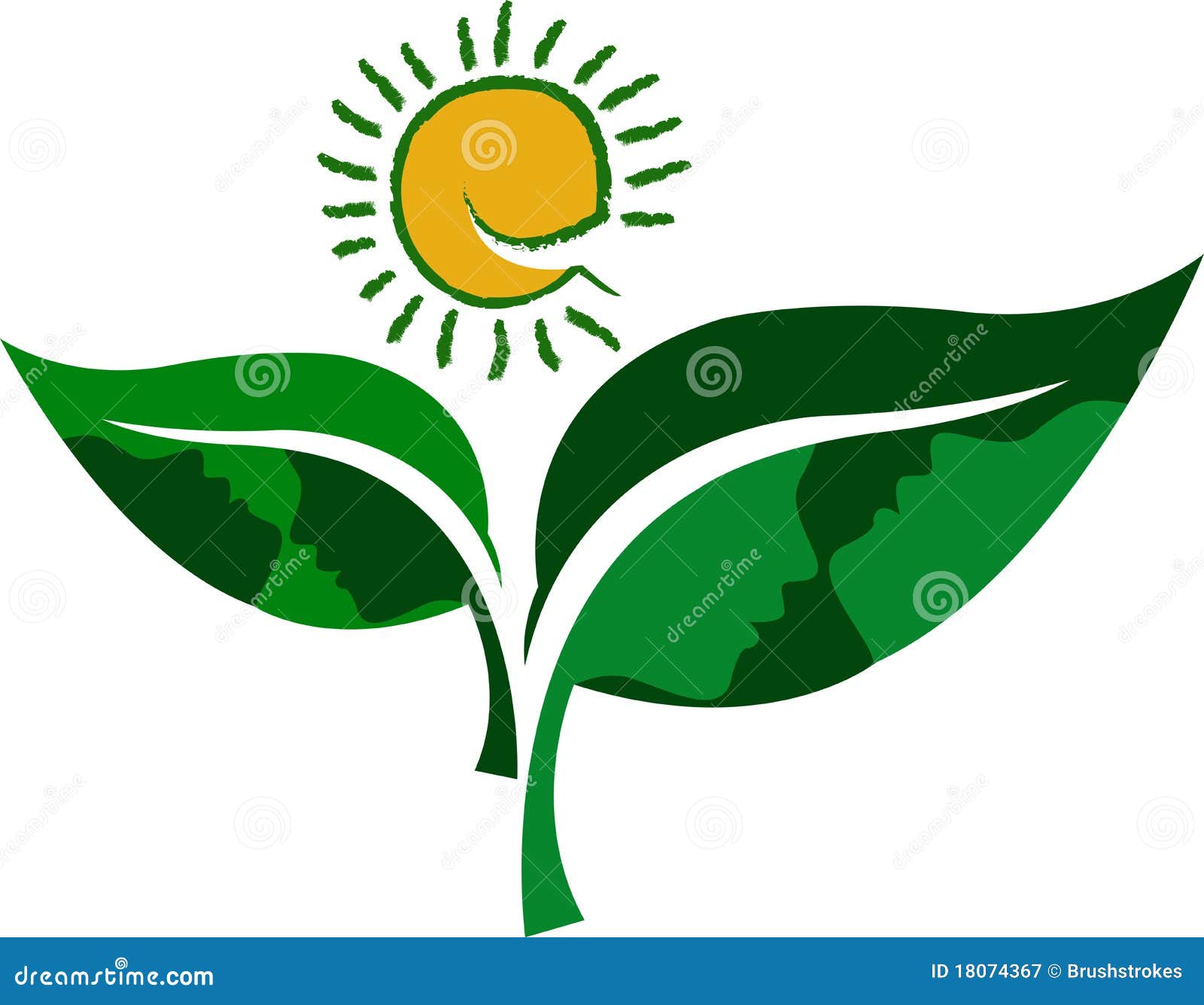 Leaf sun stock illustration. Illustration of curved, circle - 18074367