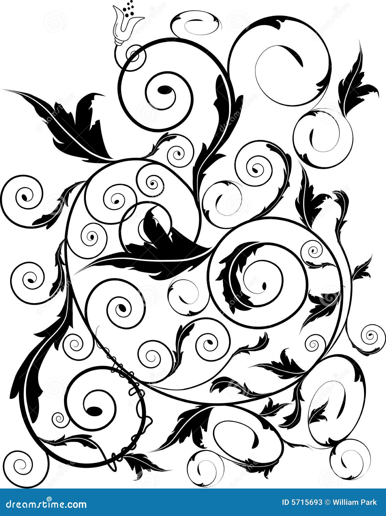 Leaf Swirls stock illustration. Illustration of grow, cereal - 5715693