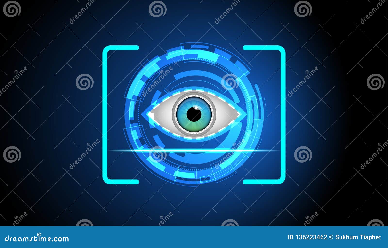 Abstract Digital Eye Scan Sci-fi Futuristic User Interface. Stock ...