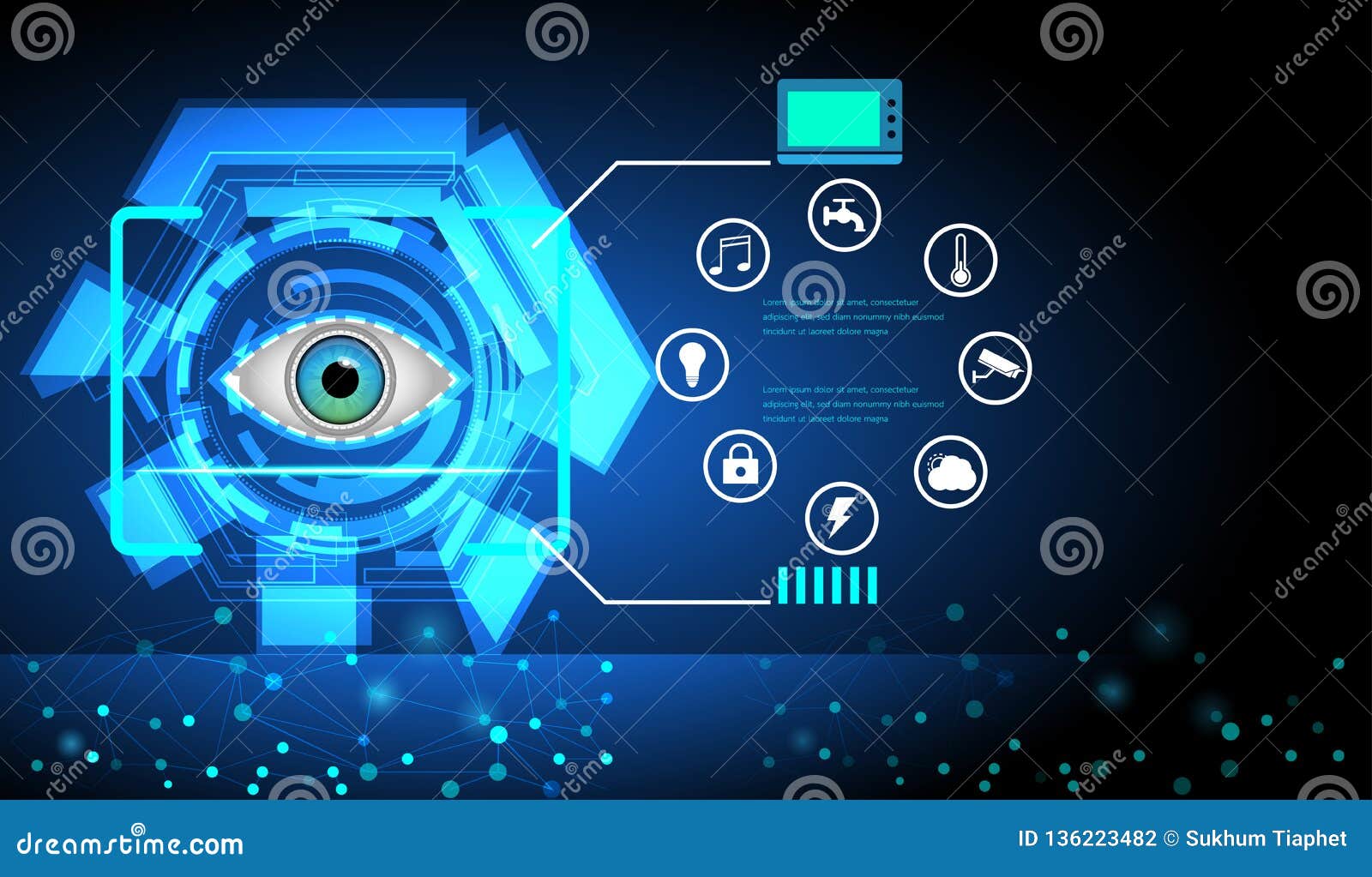 Abstract Digital Eye Scan Sci-fi Futuristic User Interface. Technology Background Stock ...