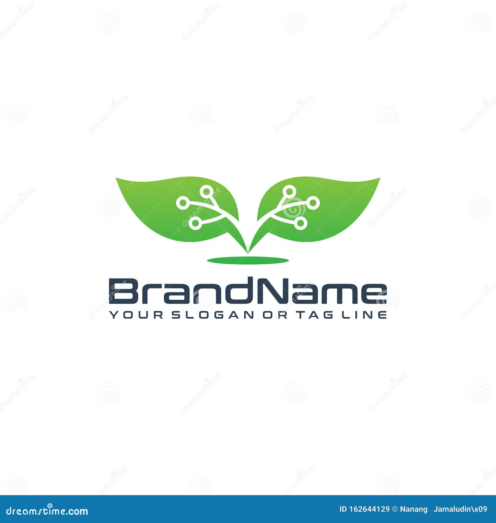 Leaf Technology Logo Designs Stock Vector - Illustration of care, data: 162644129